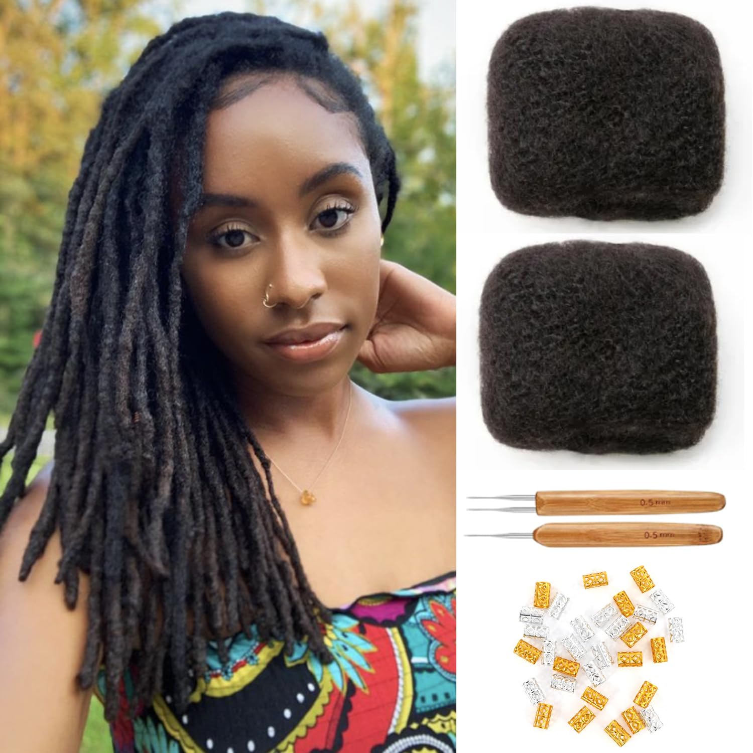 Amazon.com : Afro Kinky Bulk Human Hair For Dreadlock Extensions ...