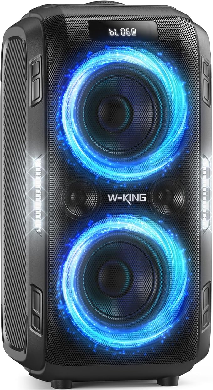 Amazon.com: W-KING 270W PEAK Party Large Bluetooth Speaker Loudest Boom ...