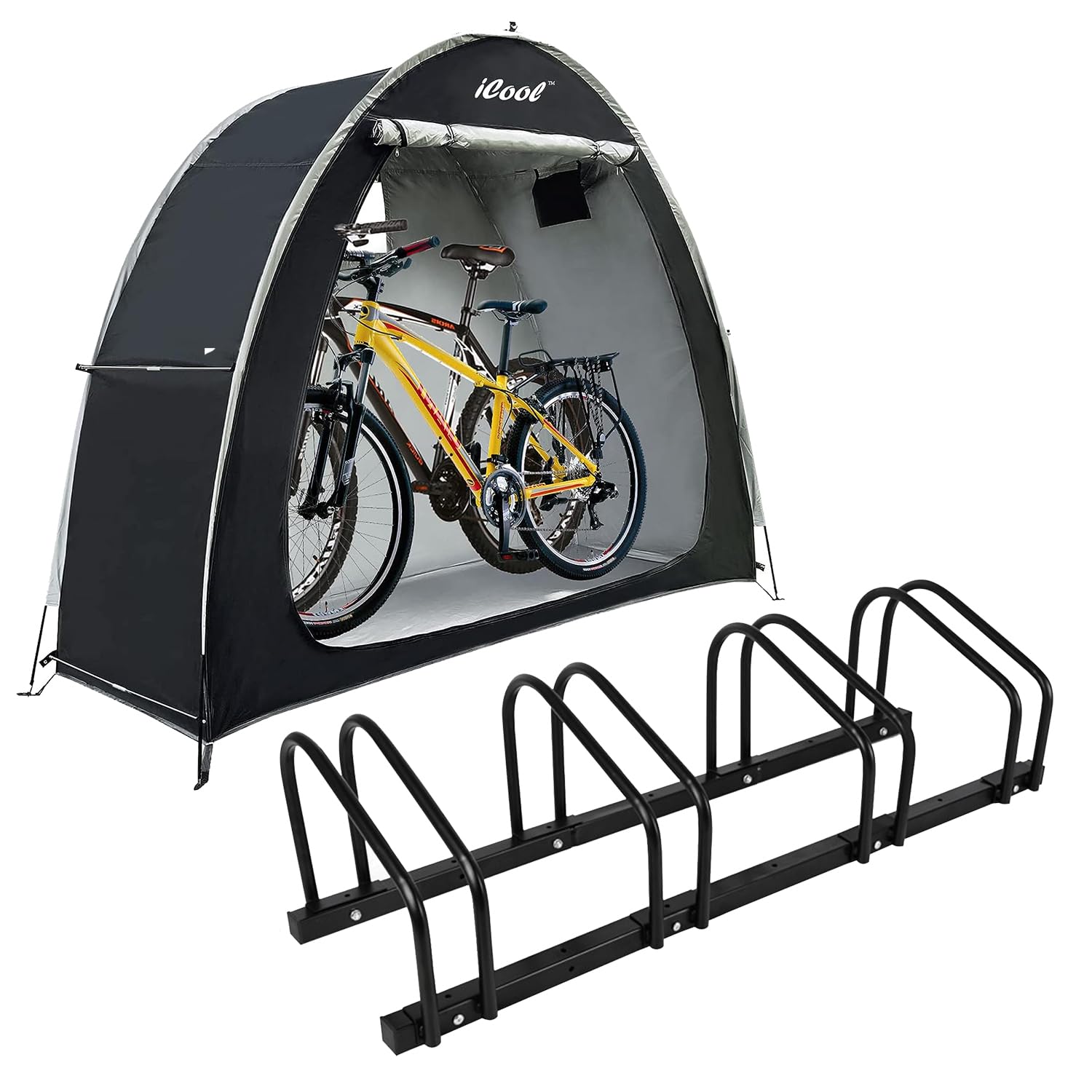Amazon.com : iCool Bikes Floor Bike Stand and Outdoor Bike Covers ...