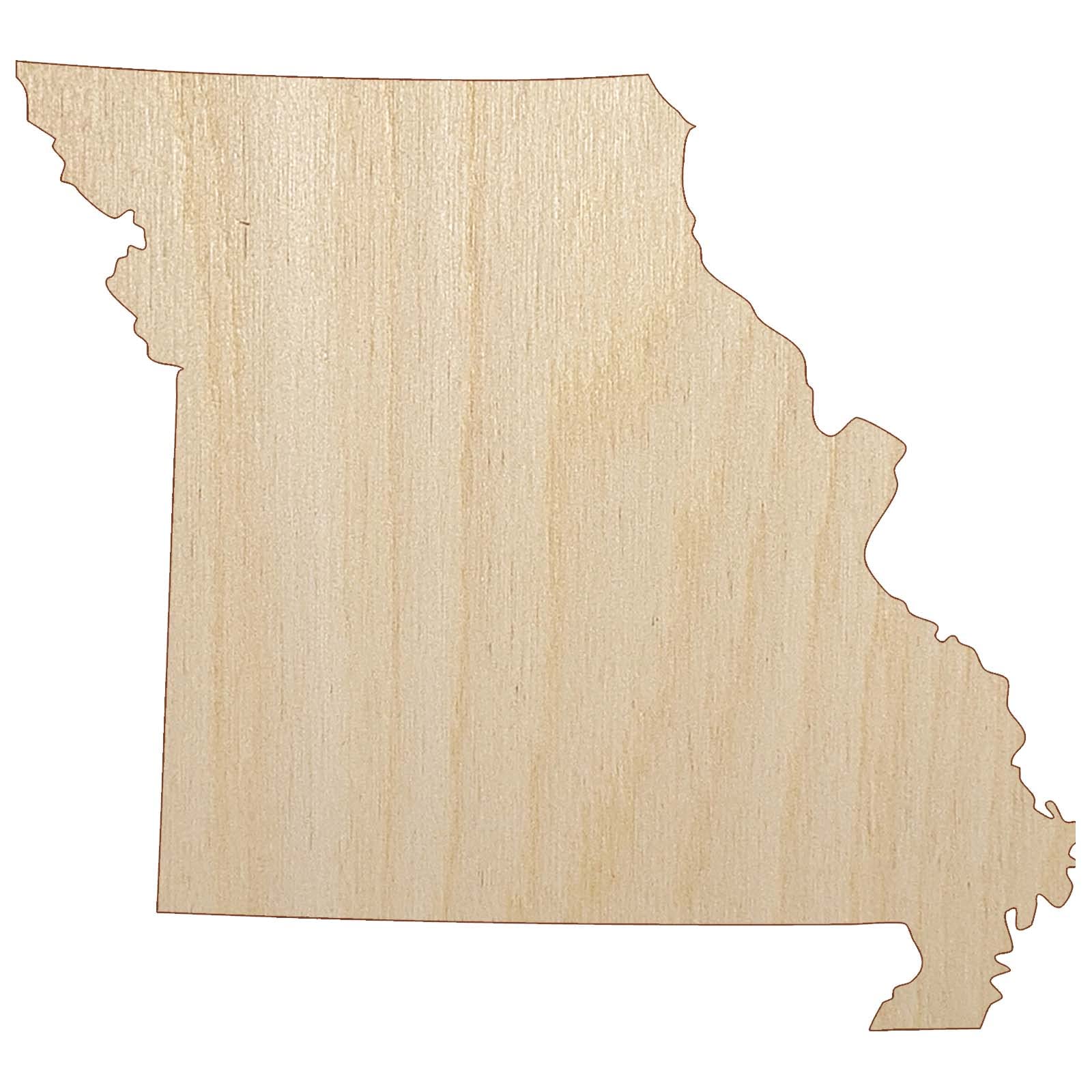 Amazon.com: Missouri State Silhouette Unfinished Wood Shape Piece ...