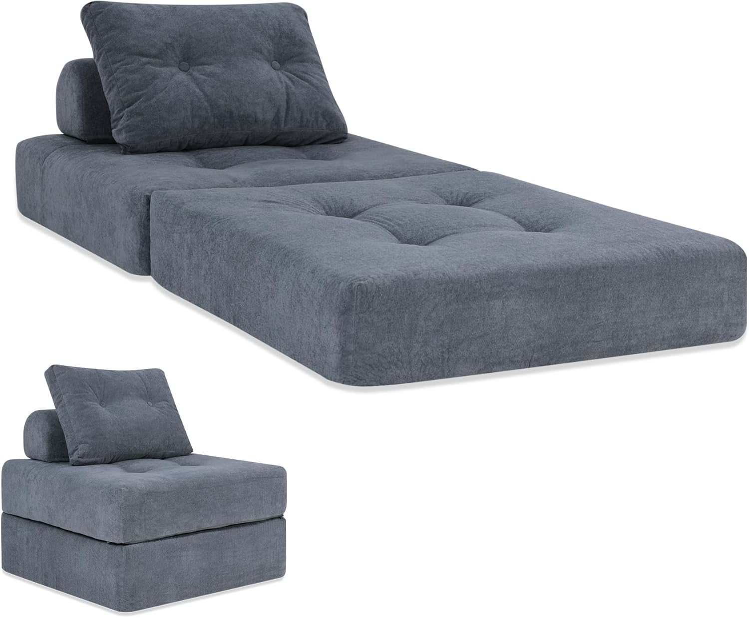 Amazon.com: Futon Sofa Bed,Sleeper Chair - Convertible Sectional ...