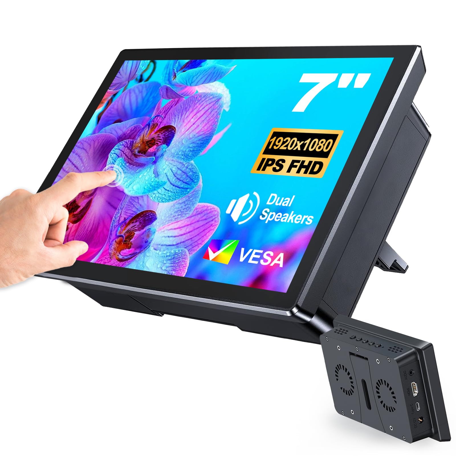 Snapklik.com : 7 Inch Touchscreen For Raspberry Pi,5-Point 1024 600 IPS ...