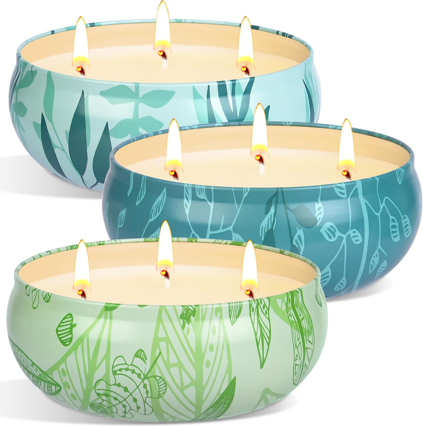Amazon.com: Citronella Candles Outdoor, 3-Wick 3 x 12oz Candle for Home ...