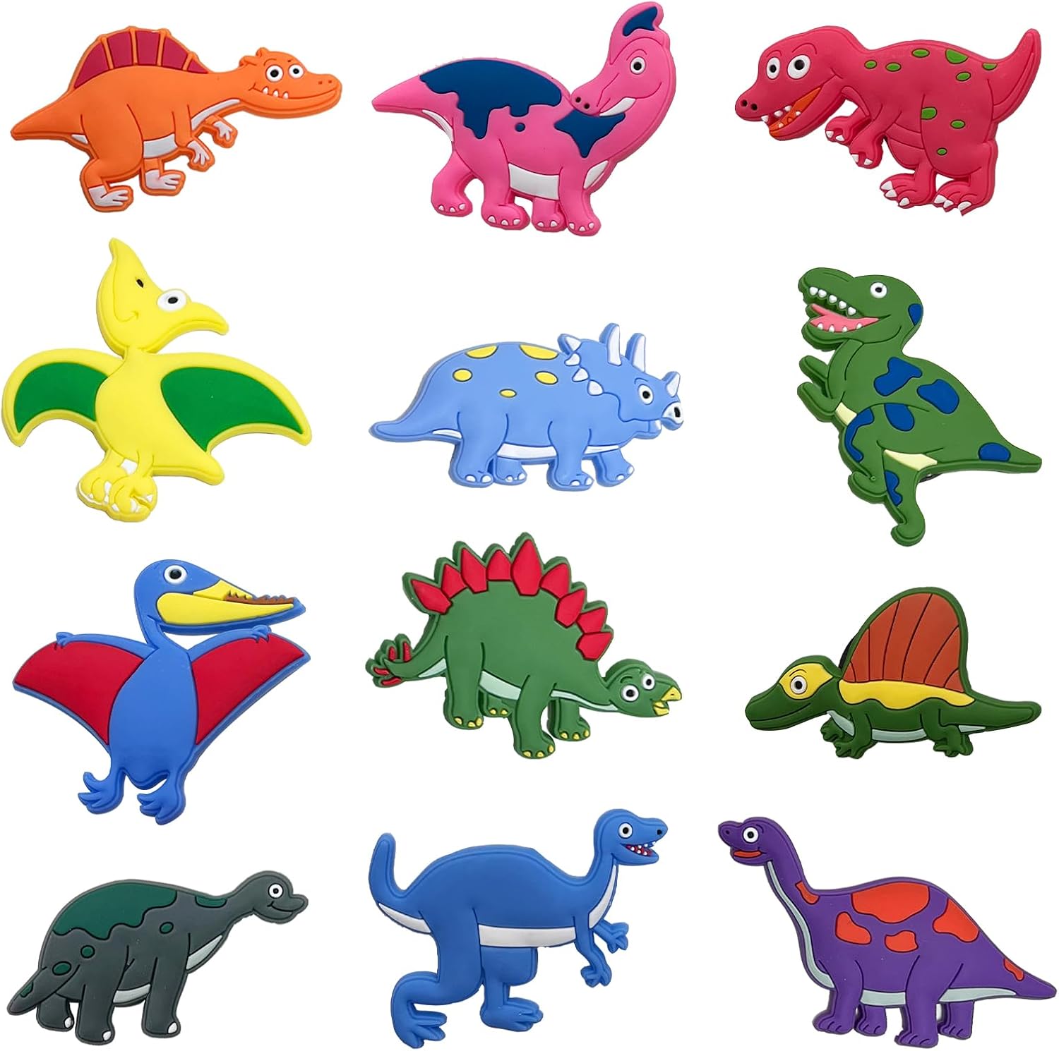 Amazon.com: 12 Pieces Cute Dinosaur Fridge Magnets Mini Cartoon ...