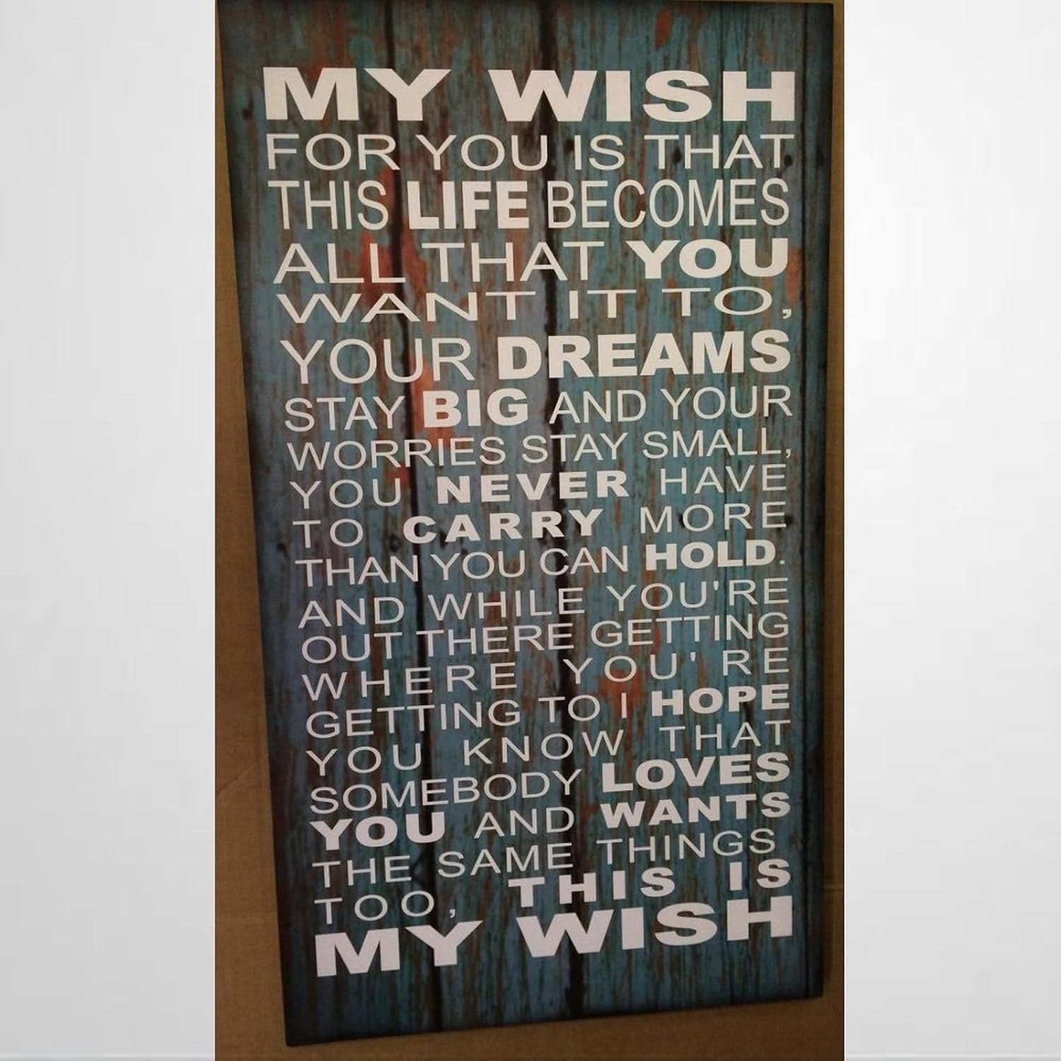 Amazon.com: Rustic Wooden Signs My Wish for You Rascal Flatts Song Sign ...