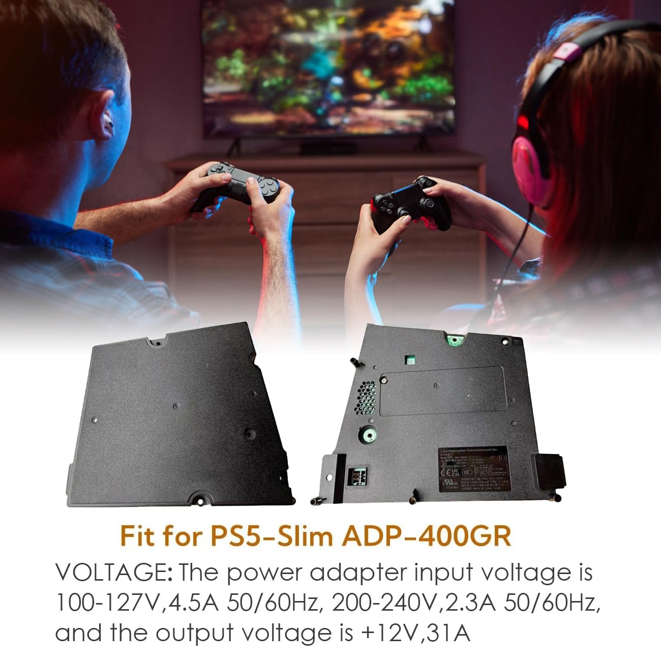 Snapklik.com : For PS5 Slim Power Supply, ADP-400GR Internal Power For ...