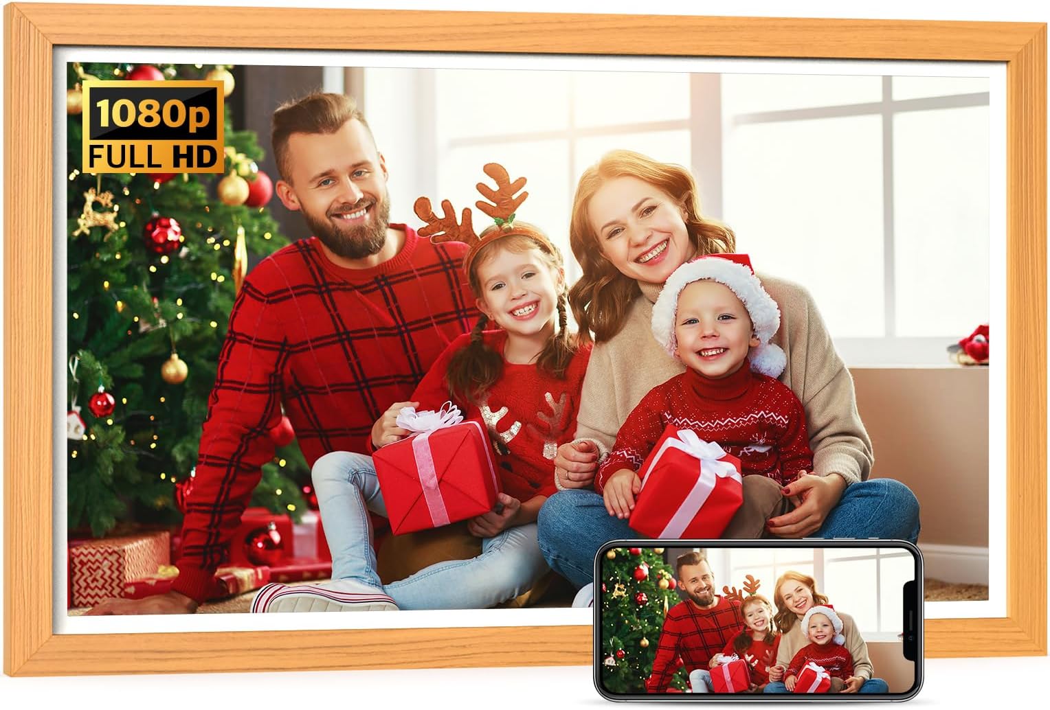 Amazon.com : 21.5-inch Digital Picture Frame Dual-WiFi Digital Photo ...