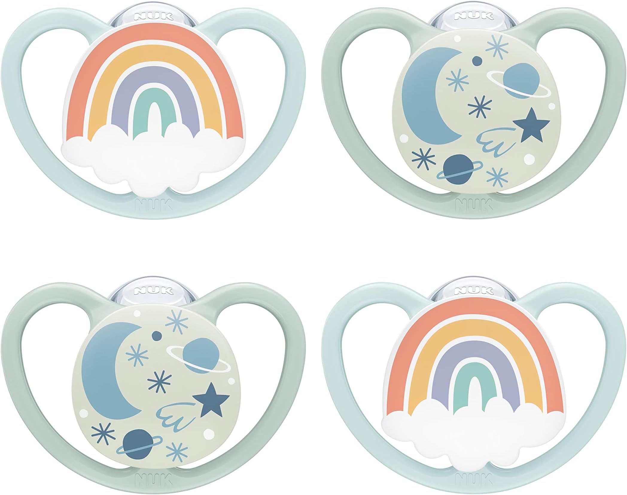 Amazon.com : NUK Space™ Glow-in-The-Dark Orthodontic Pacifiers : Baby
