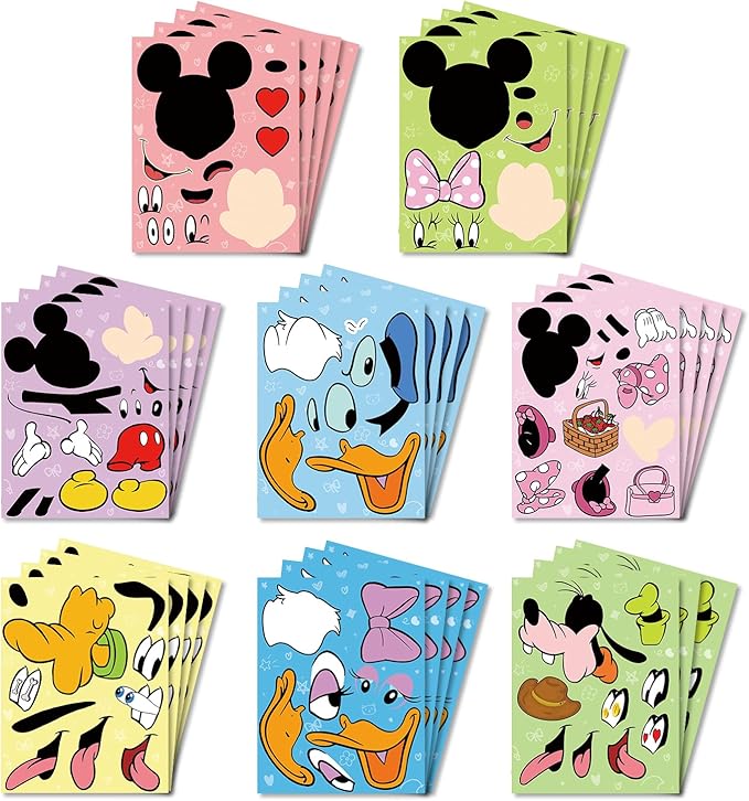 Amazon.com: 40Pcs Mouse Make a face Stickers for Kids, Mouse Birthday ...