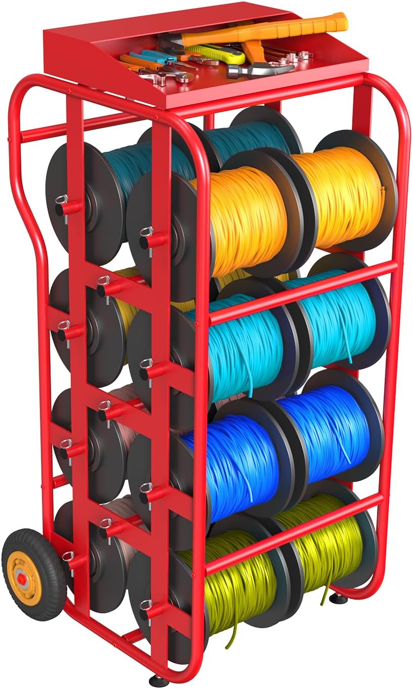 Amazon.com: Yeeoy Multiple Axle Cable Caddy, Transportable Wire Spool ...