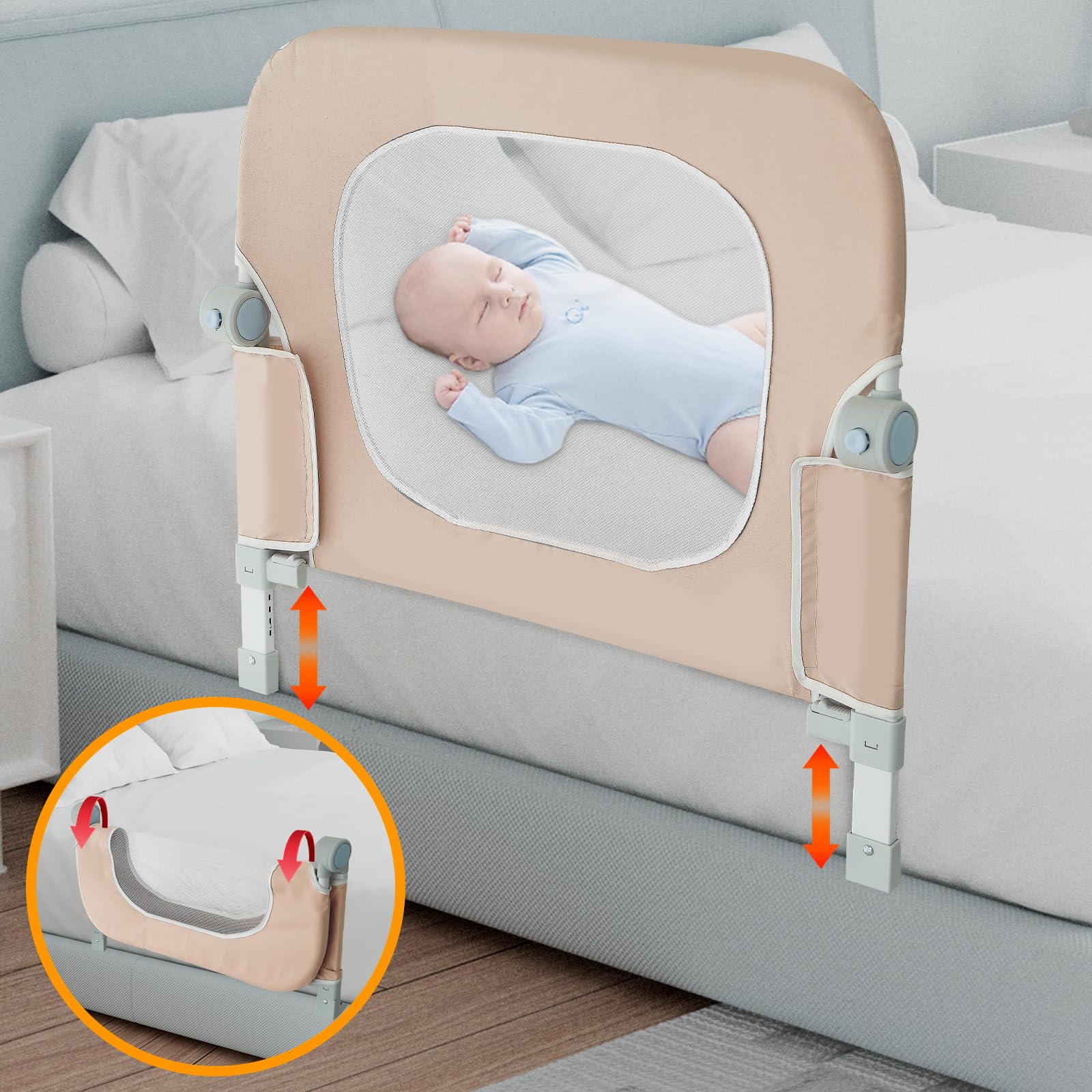 Snapklik.com : Omzer Bed Guard Rail For Toddlers - 32 Toddler Bed Rails ...