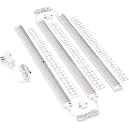 EShine 3 12 Inch Panels LED Dimmable Under Cabinet Lighting Kit, Hand ...