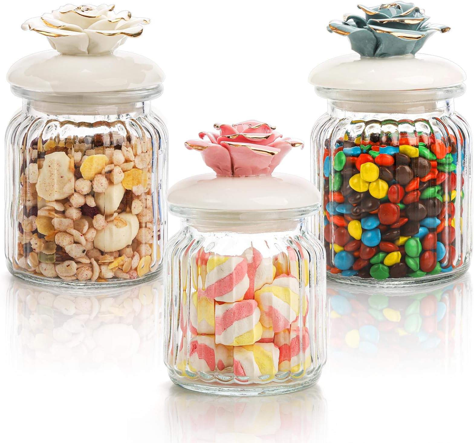 Amazon.com: HAN SHENG Decorative Glass Jars Glass Containers Food Glass ...