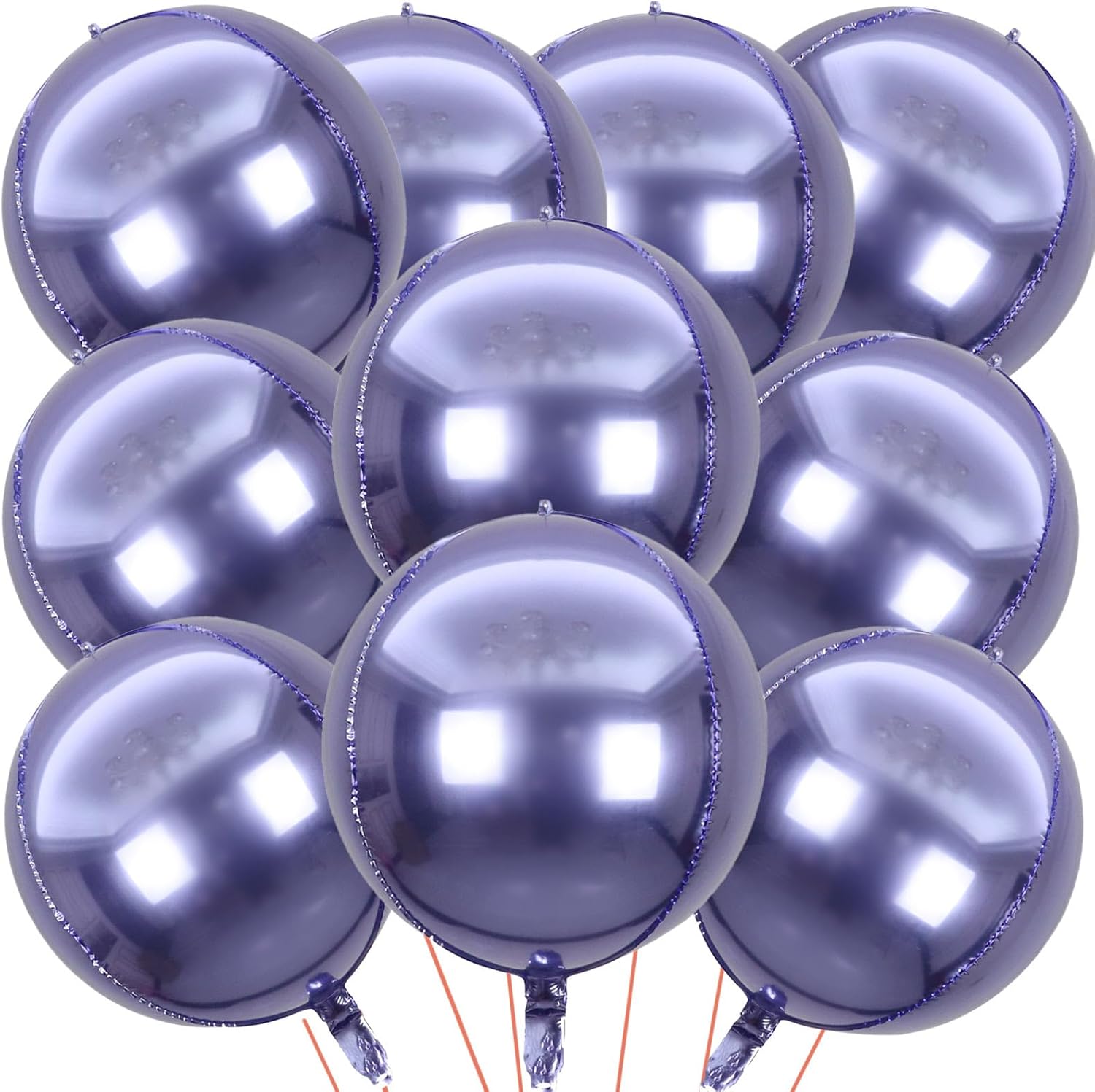 Amazon.com: KALOR 22 Inch Purple Mylar Balloons, 10 Pcs Large 4D Giant ...