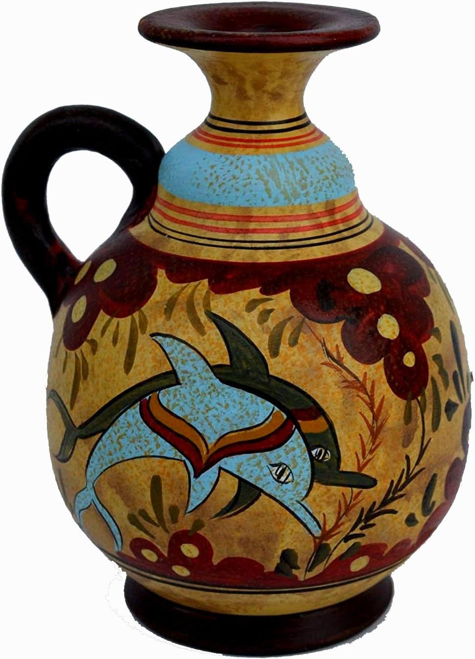 Mini amphore de poterie minoenne avec dauphins : Amazon.fr: Cuisine et ...
