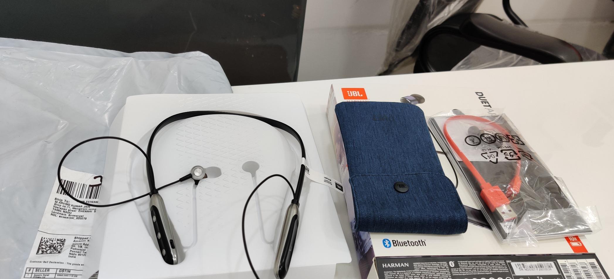 JBL Duet Arc by Harman Wireless in-Ear Neckband Headphones (Blue ...