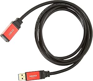 Amazon.com: DeLOCK USB 3.0 Extension Cable red 2m : De Boer Mario ...