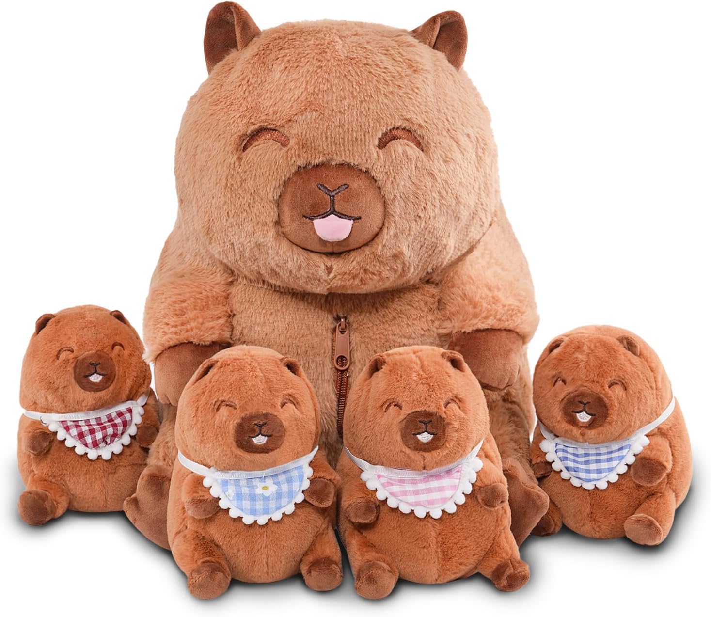 Amazon.com: Niuniu Daddy 13" | 5Pcs Capybara Stuffed Animals Family Set ...