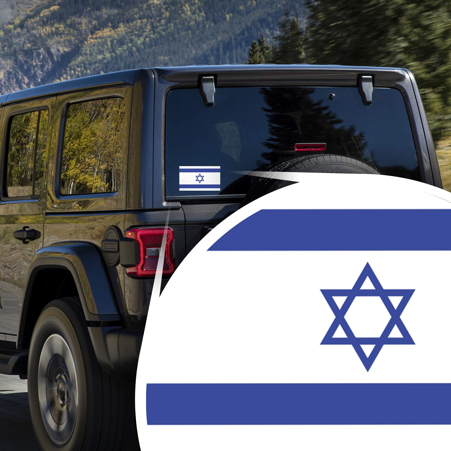 Snapklik.com : 2-Pack Israel Flag Decal Sticker Official Flag Of Israel ...