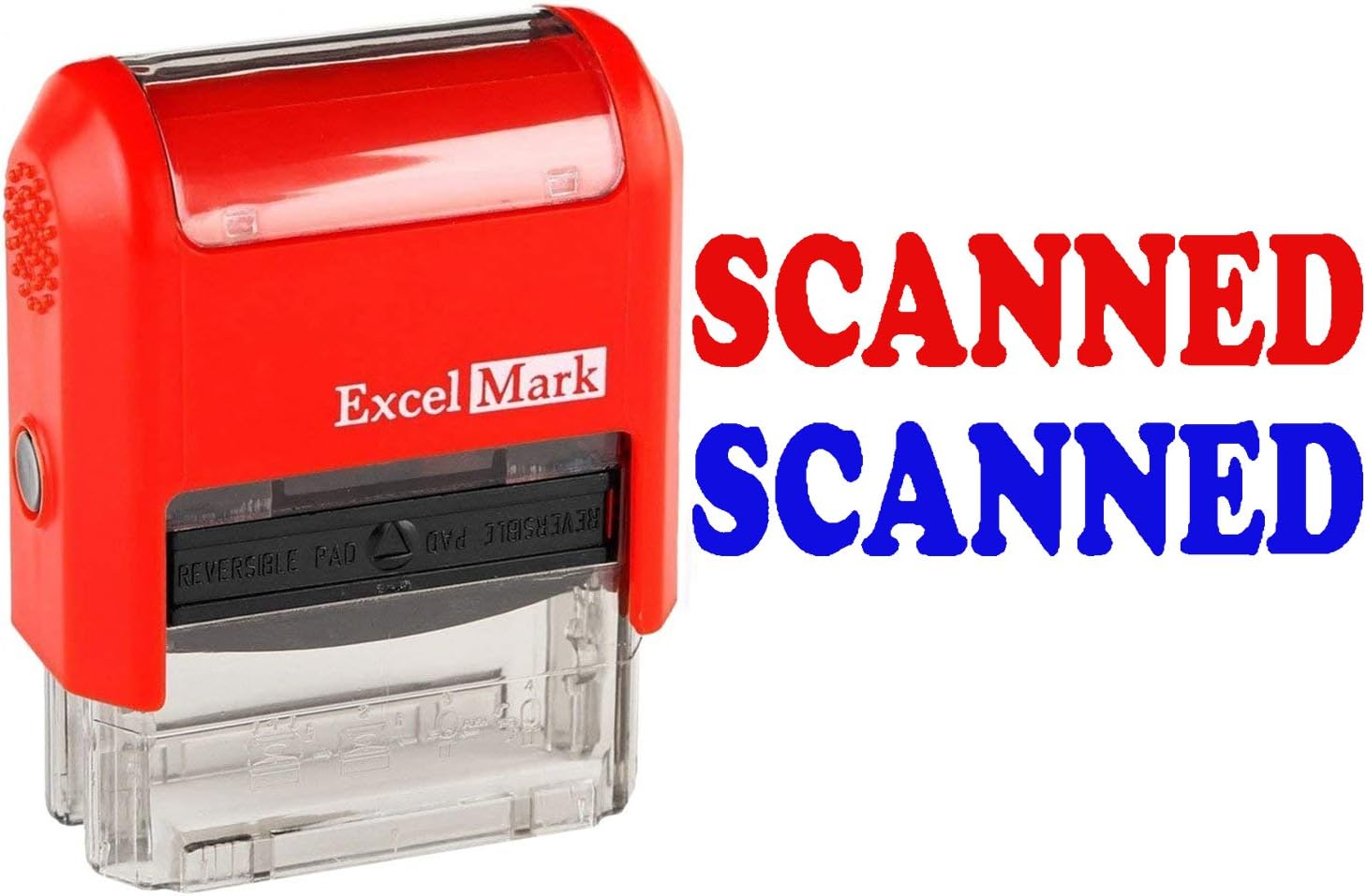 Amazon.com : ExcelMark Scanned - Self-Inking Two-Color Rubber Office ...