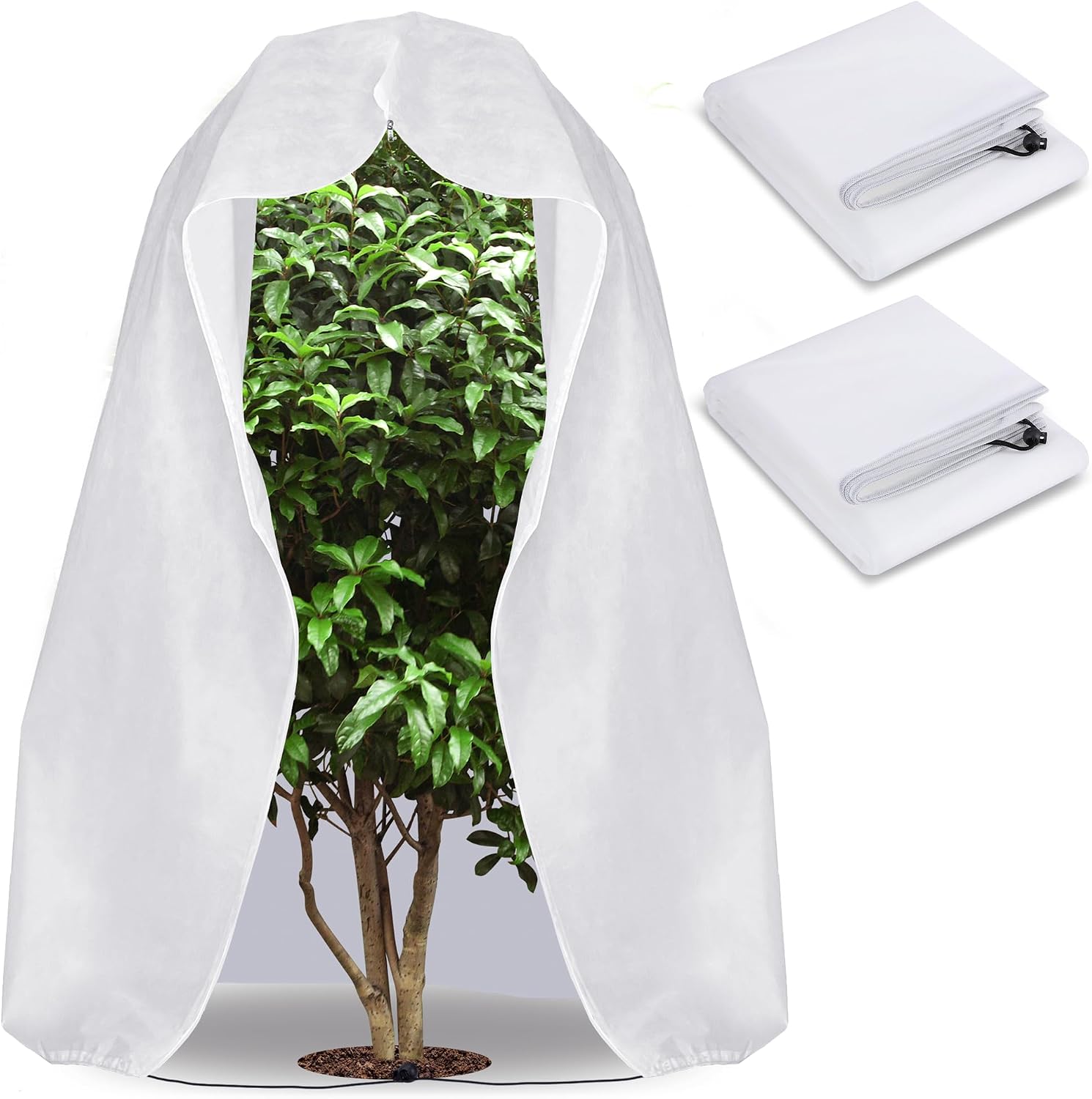 2 Packs Winter Plant Covers - 2X2.4M Large Plant Freeze Protection ...