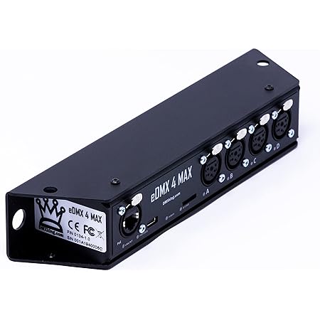 Amazon.com: DMXking eDMX4 MAX 4-Port 5-pin – ArtNet/sACN via Ethernet ...