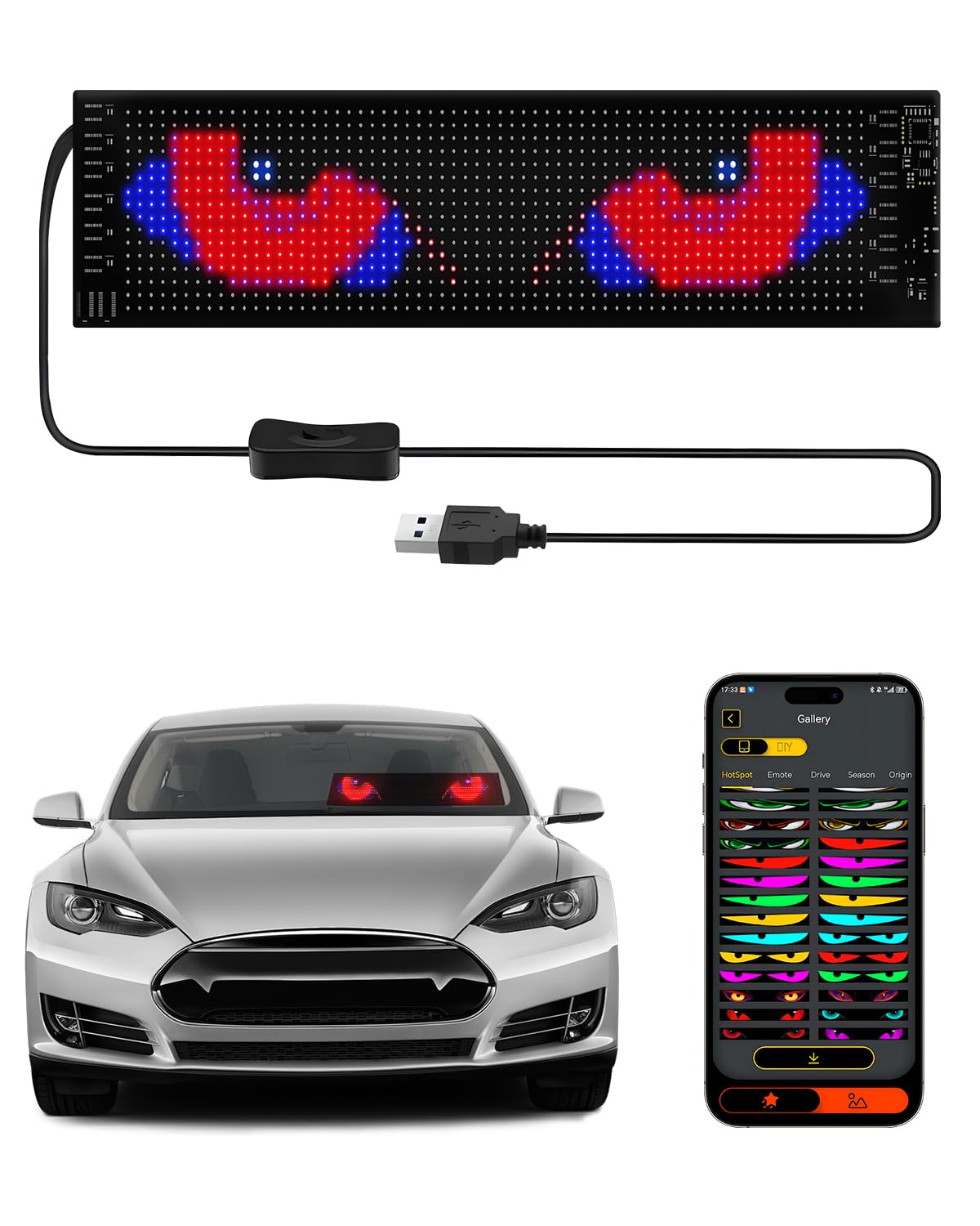 Amazon.com: MIMIRGB Devil Eyes Light for Cars,Programmable LED Eyes for ...