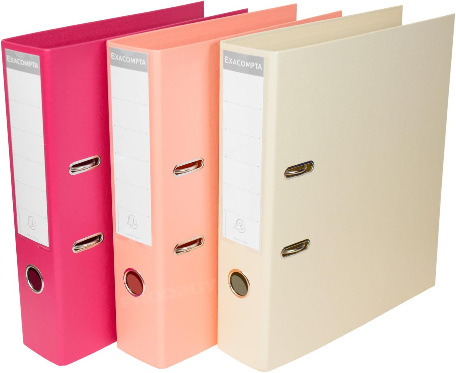 [Pack of 3] Raspberry/Pink/Sand A4 Lever Arch Files 70mm Paper Storage ...