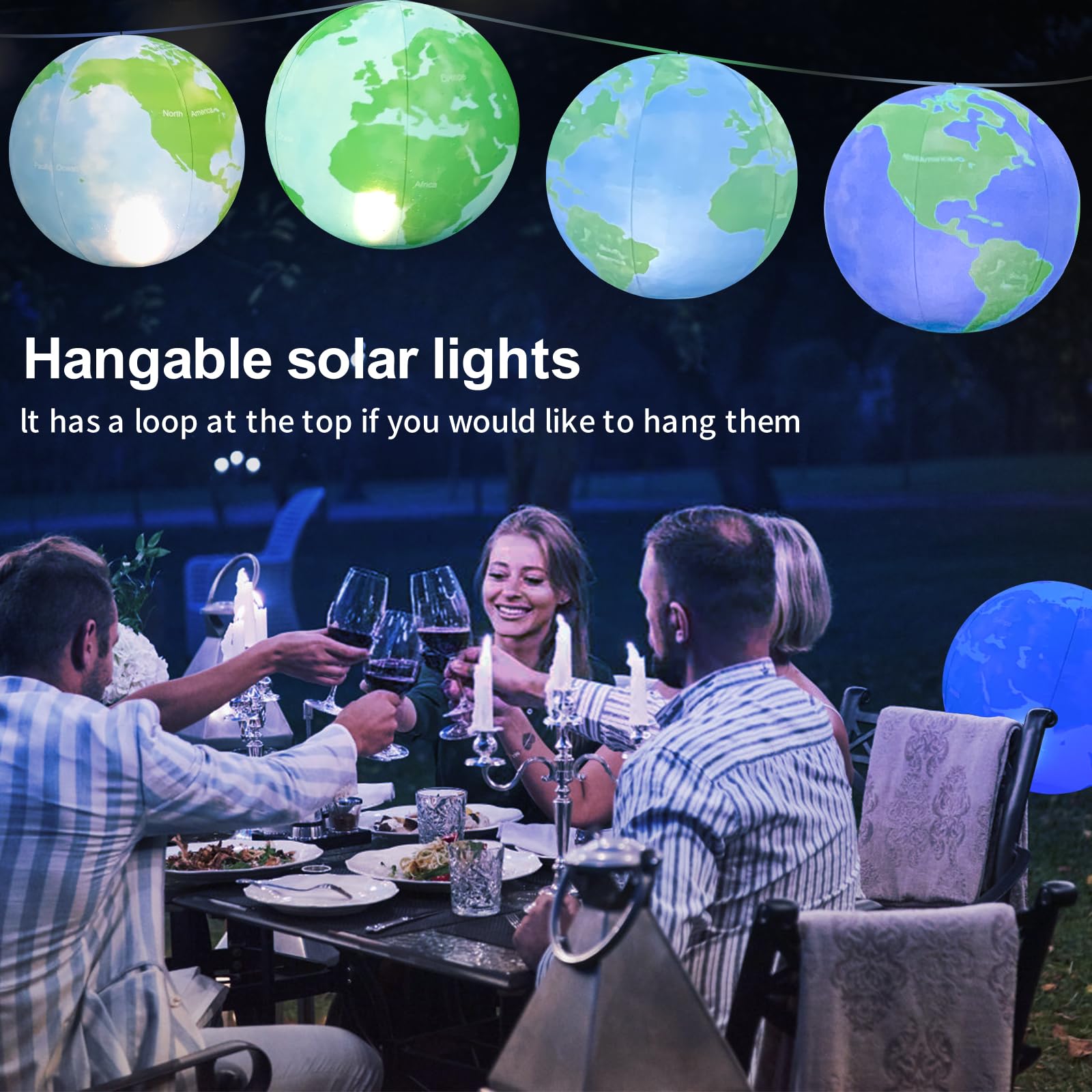 Snapklik.com : Floating Pool Lights,Solar Powered Earth Pool Lights ...