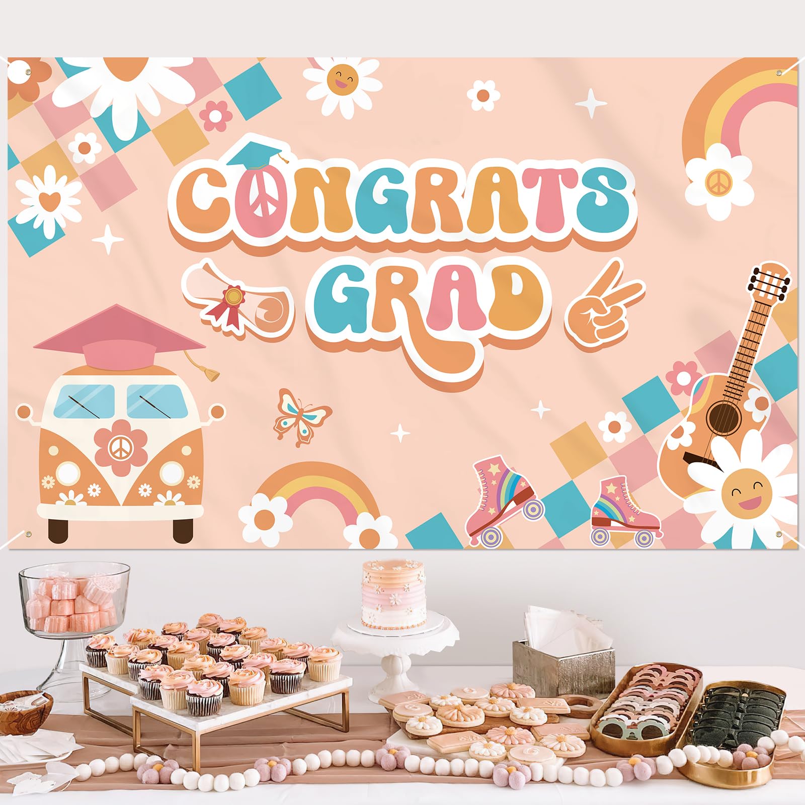 Vintage Graduation Party Rustic Burlap Graduation Banner | Vintage