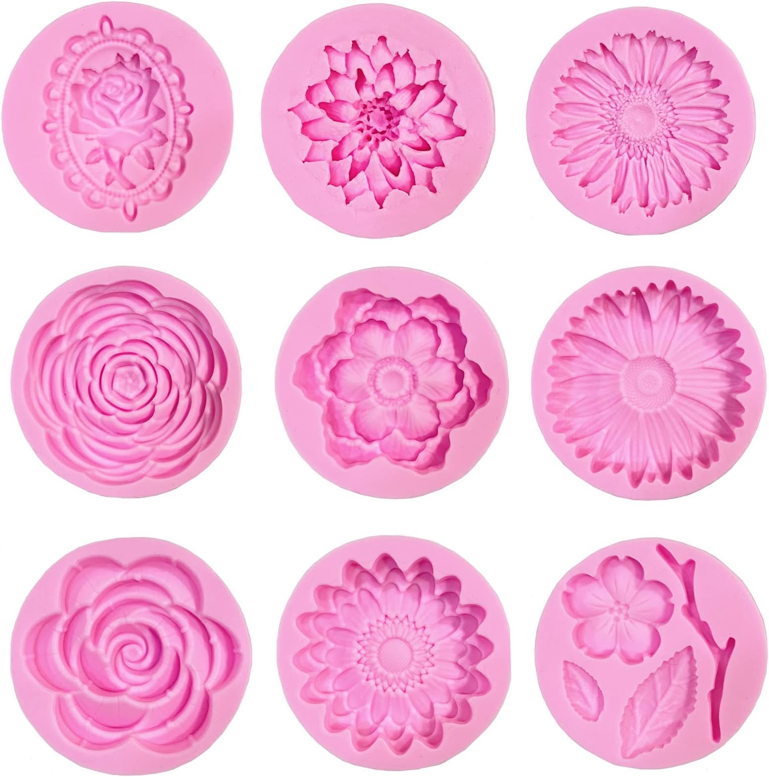 Amazon.com: Elvaesther Tulip Silicone Cake Mold, 3D Flower Fondant Mold ...