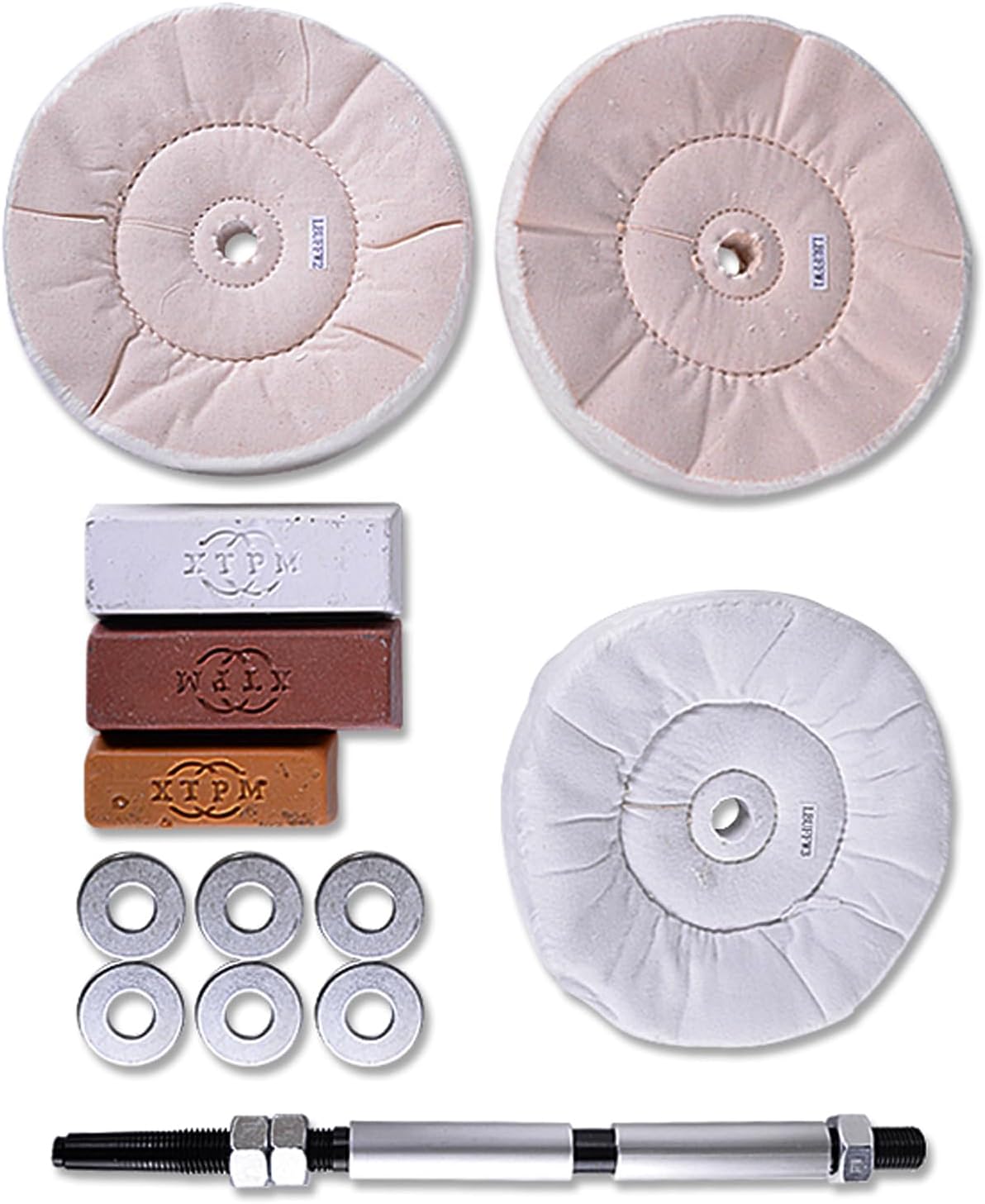 Woodworking 3-Step Lathe Buffing System，3-Wheel Bufffing Mandrel, MT2 ...