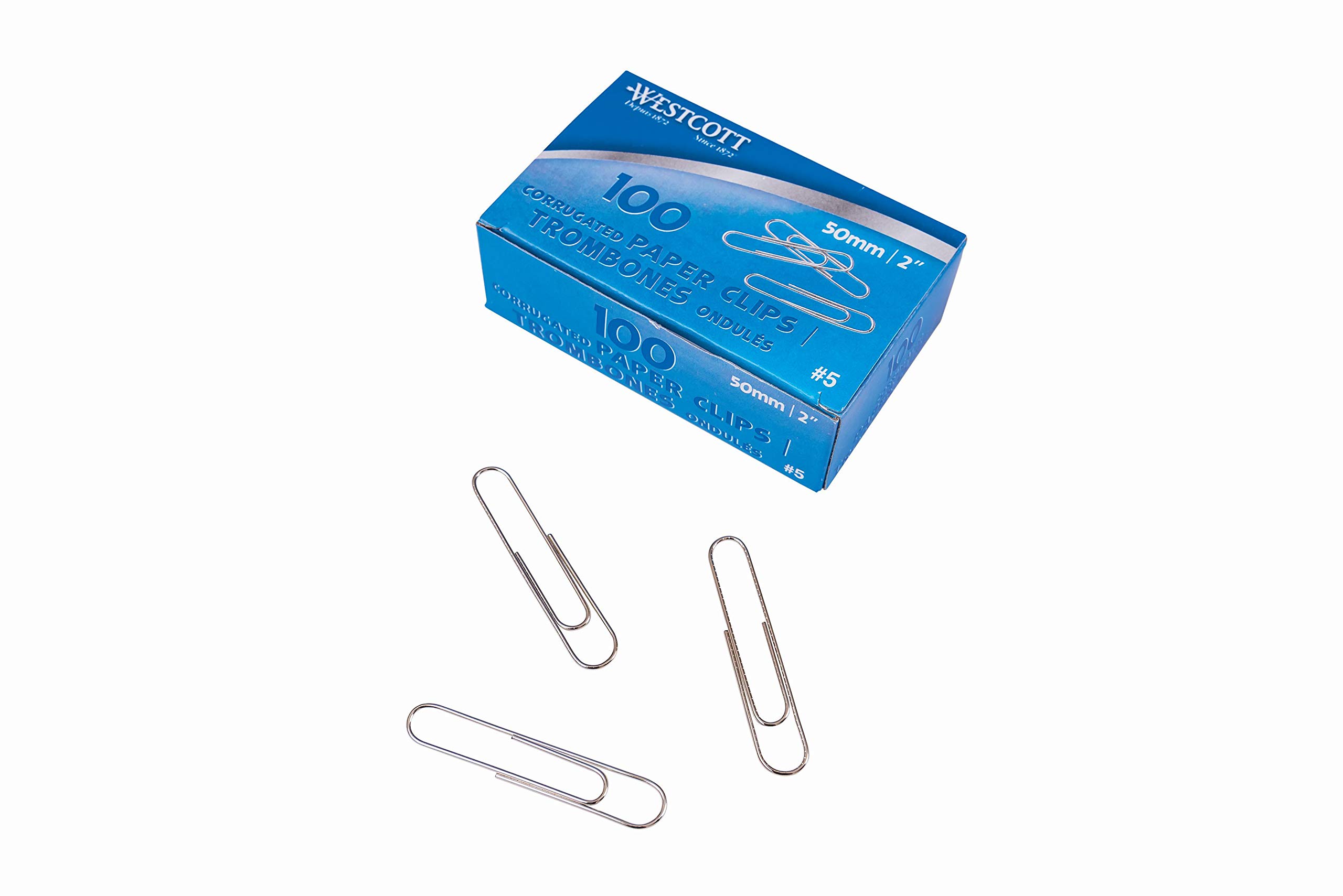 Westcott Corrugated Paper Clips - 2" - 50mm - 100 Clips/Box (90836 ...