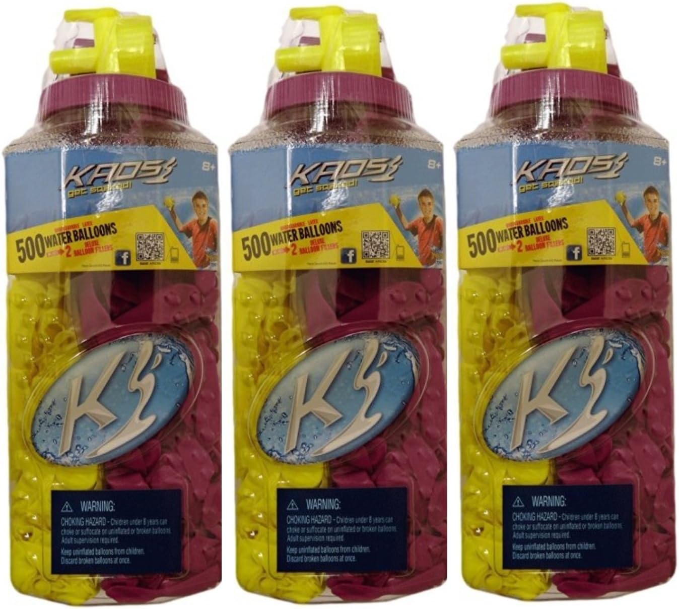 Amazon.com: 500ct Water Splashers Water Bombs Team Tubes Balloons ...