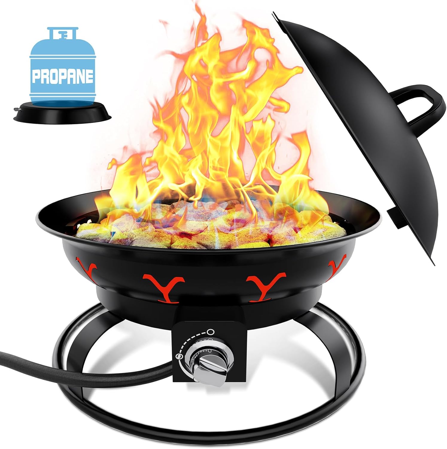 Amazon.com : FOOPIT Portable Propane Fire Pit for Camping - Outdoor Gas ...