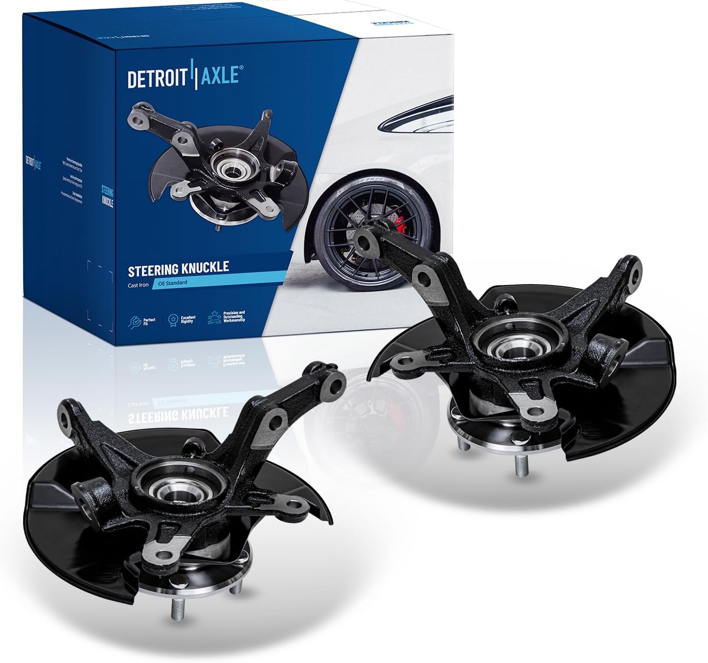 Amazon.com: Detroit Axle - 2.5L Front 2pc Steering Knuckles for 02-06 ...