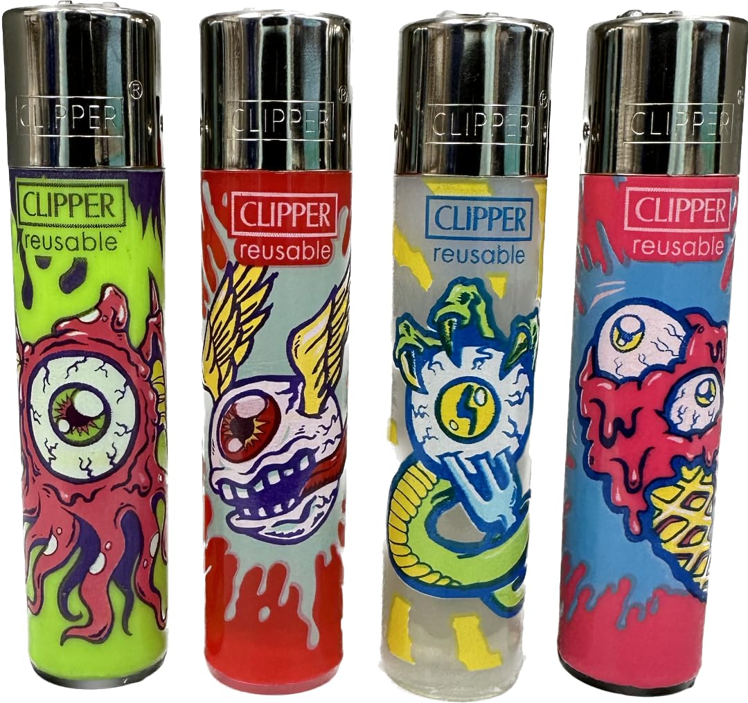 4 X Clipper Lighters Clipper Lighter New Edition, Clipper Lighters ...