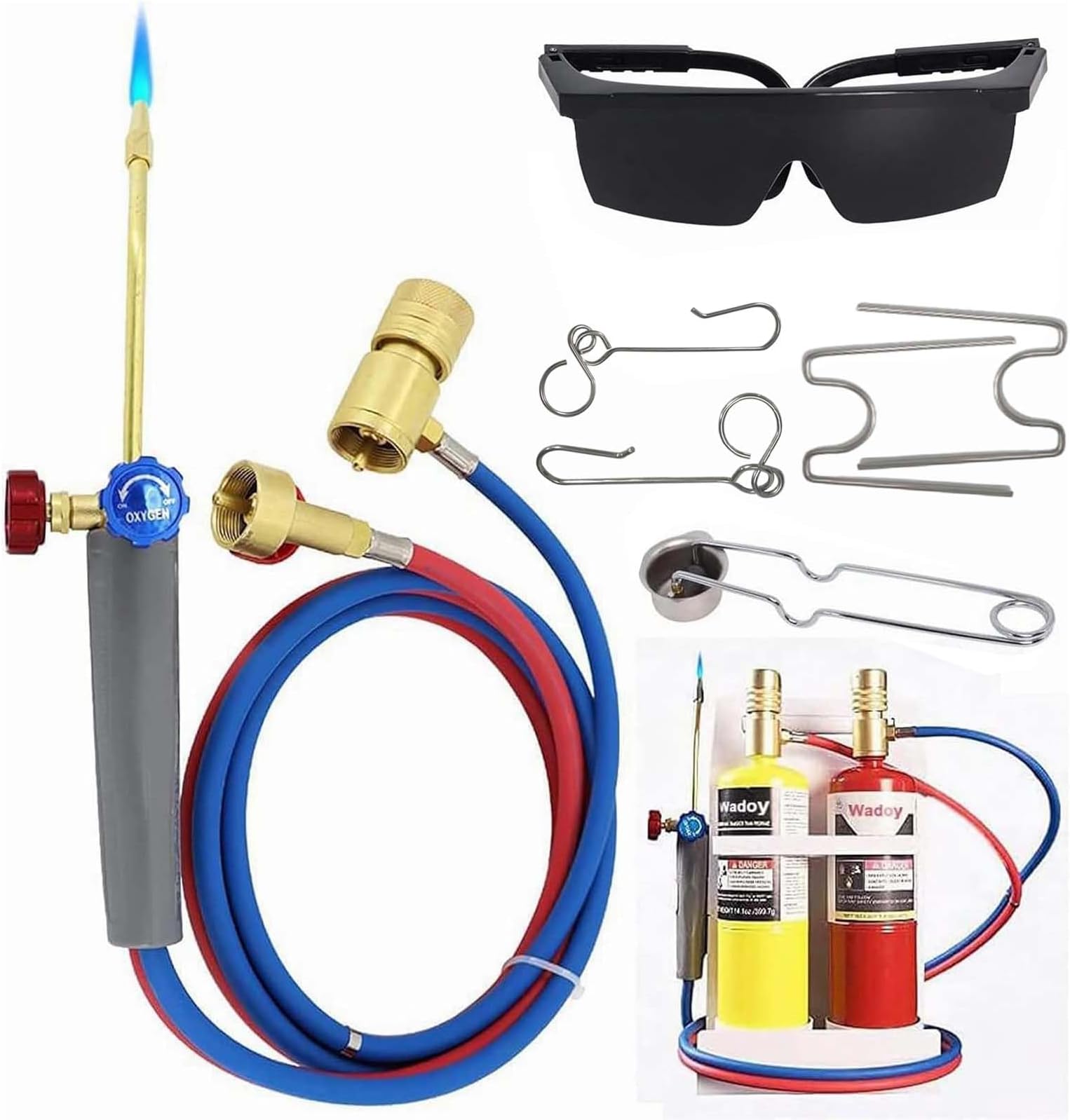 Amazon.com: Mini Oxygen Torch Kit, Micro Oxygen Acetylene/Butane Gas ...