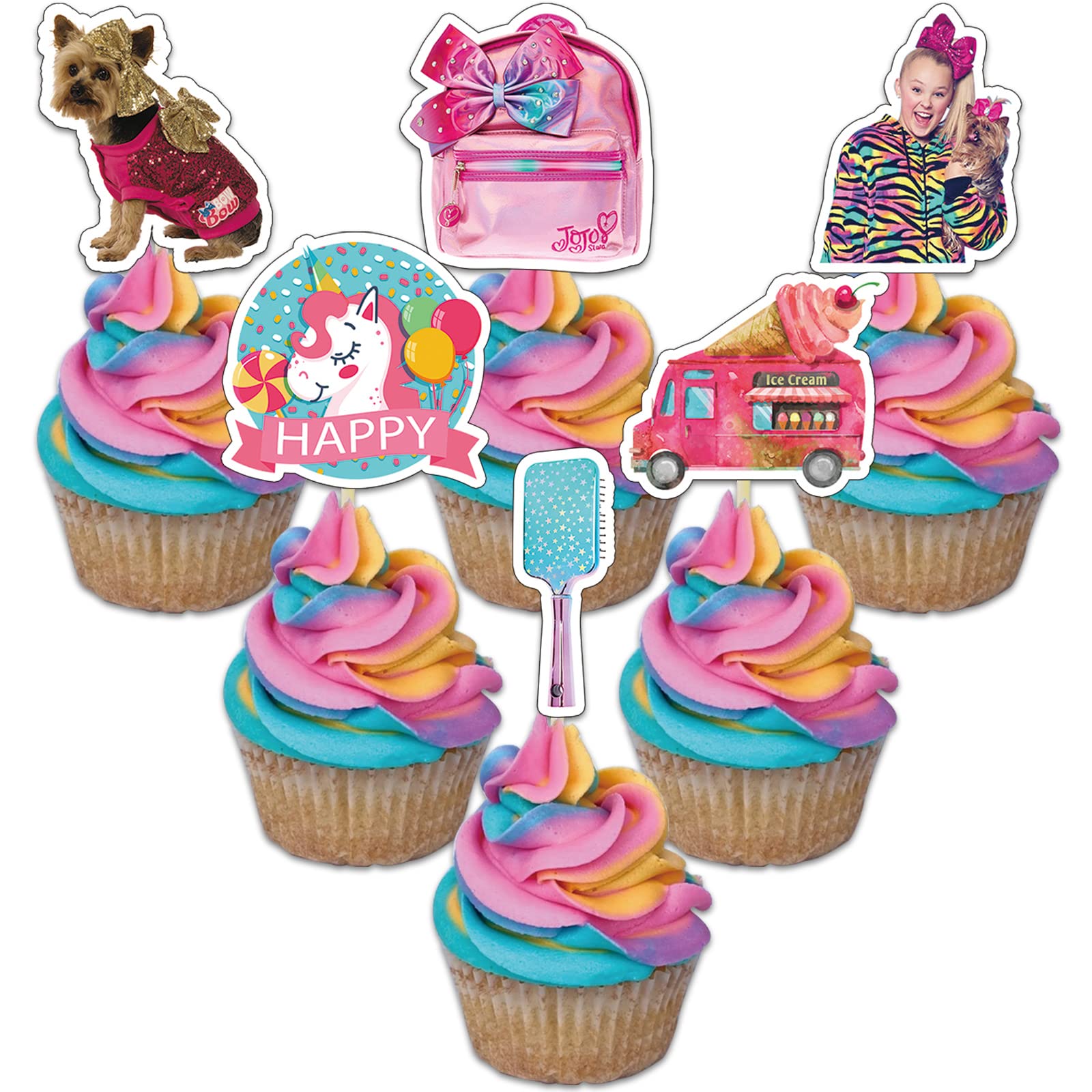 Buy Jojo Siwa Cupcake Toppers 30PCS Cute Jojo Theme Cake Topper Unicorn Ice Cream Girl Birthday buy-jojo-siwa-cupcake-toppers-30pcs-cute-jojo-theme-cake-topper-unicorn-ice-cream-girl-birthday