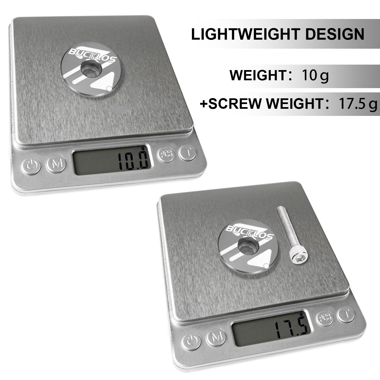 Snapklik.com : BUCKLOS Bike Headset Top Cap & Star Nut, Aluminum Alloy ...