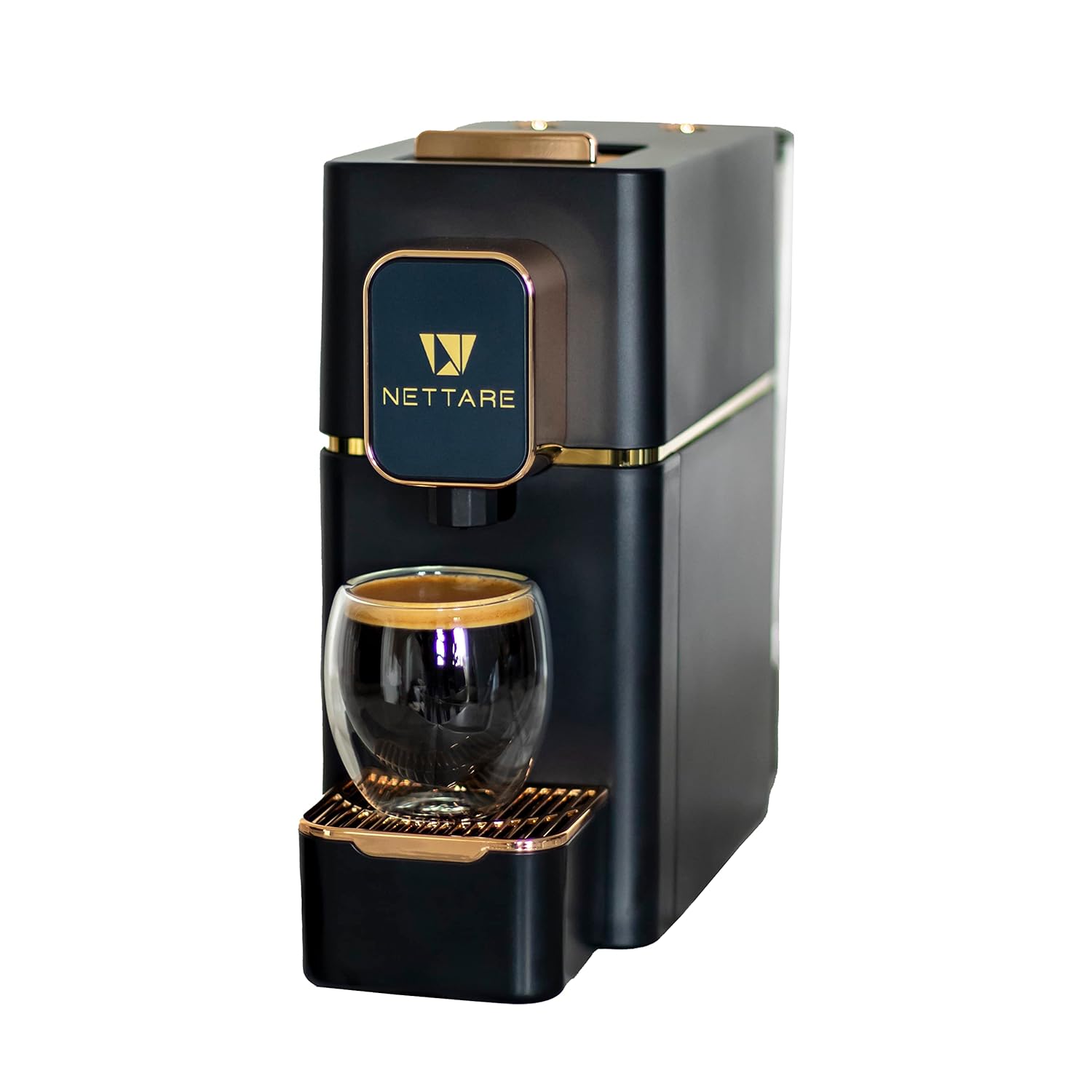 NETTARE PREMIO CAPSULE COFFEE MACHINE (BLACK) with 19 BAR PRESSURE PUMP ...