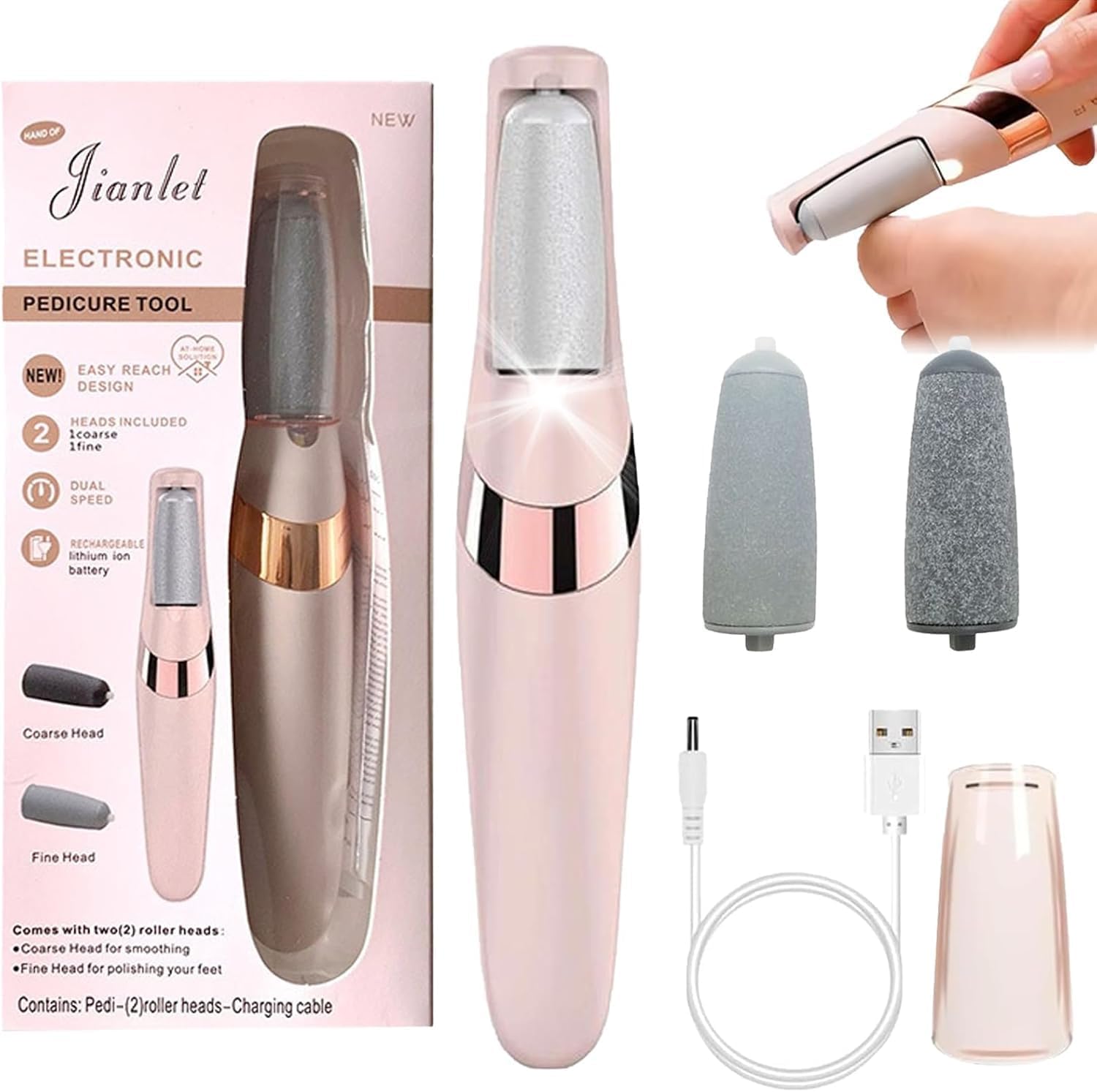 Electric Foot File Hard Skin Remover, Callus Remover for Feet & Dead ...
