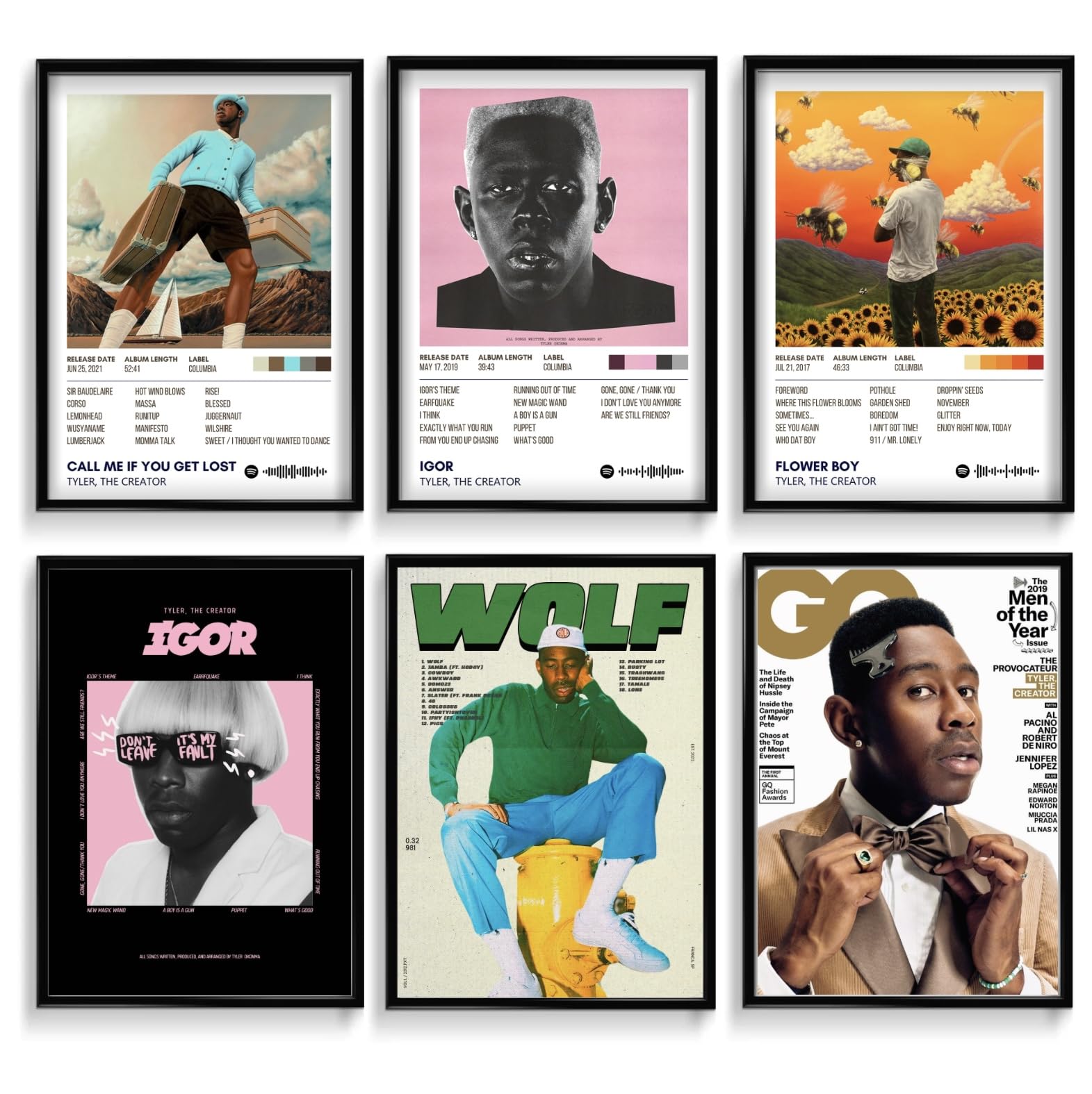 Buy Tyler The Creator Song Album Aesthetic Wall s Pack of 6 (A4 Size ...