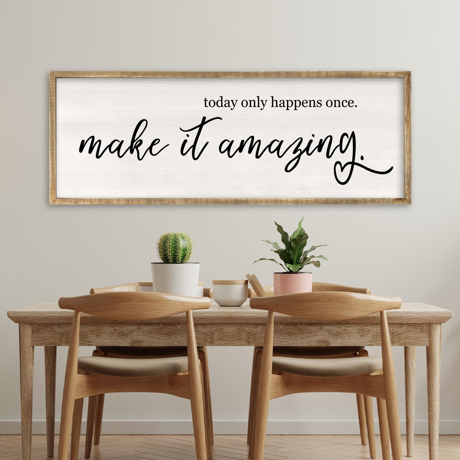 Amazon.com: Today Only Happens Once Make It Amazing Wall Art Decor ...