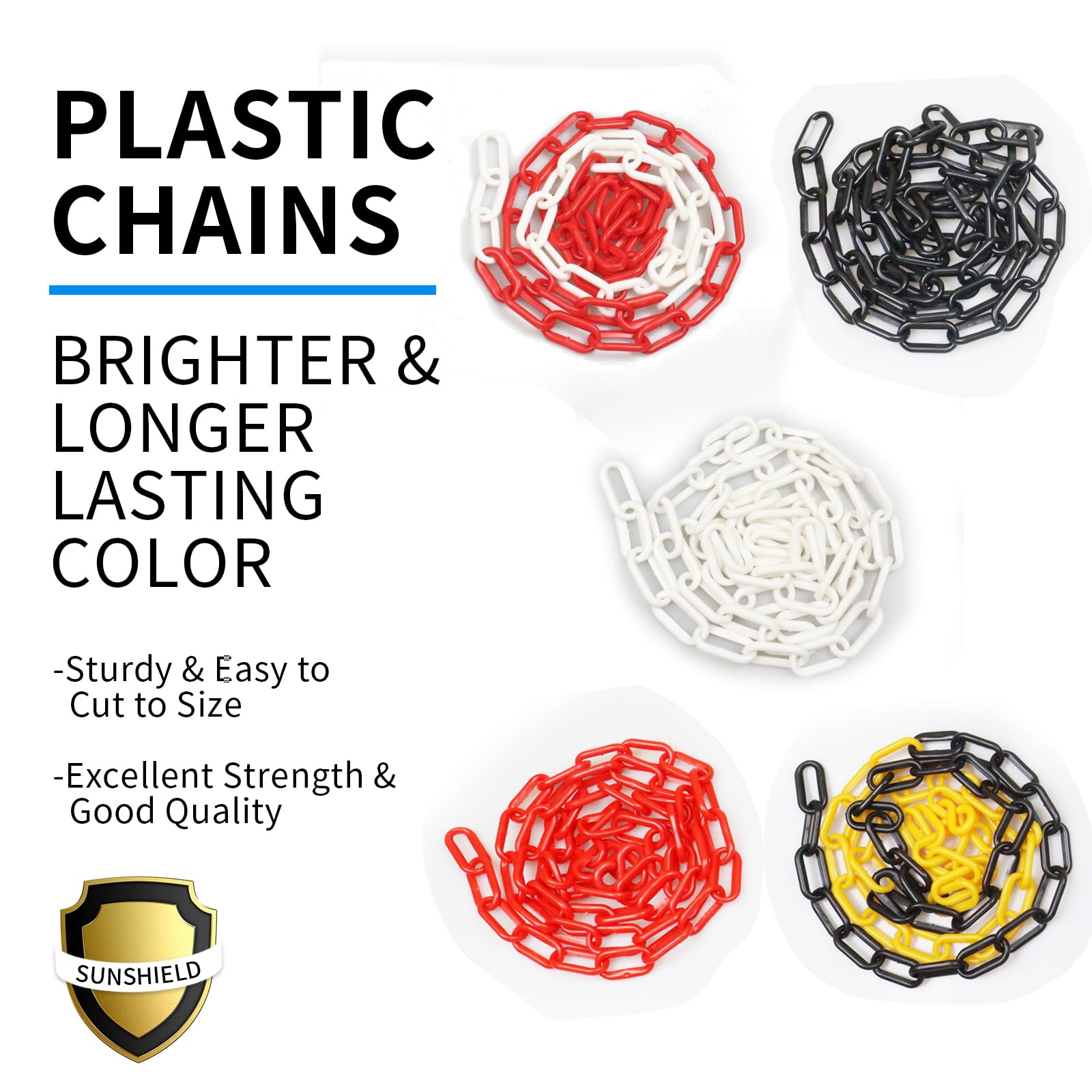 Plastic Chains BOQIIKAR Plastic Safety Chain 5m - High Visibility ...
