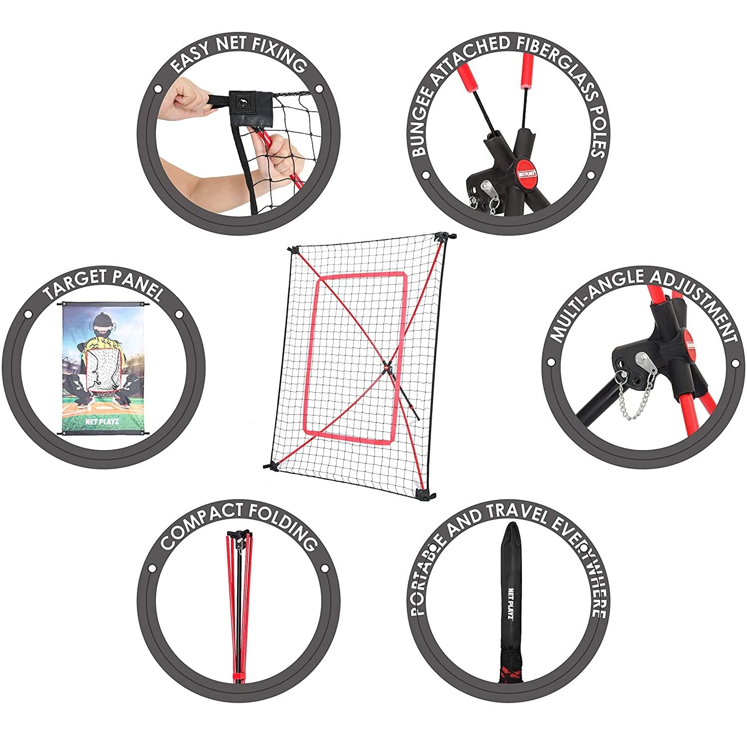 Snapklik.com : Junior Baseball/Softball Trainer Combo, 3-Feet By 5-Feet ...