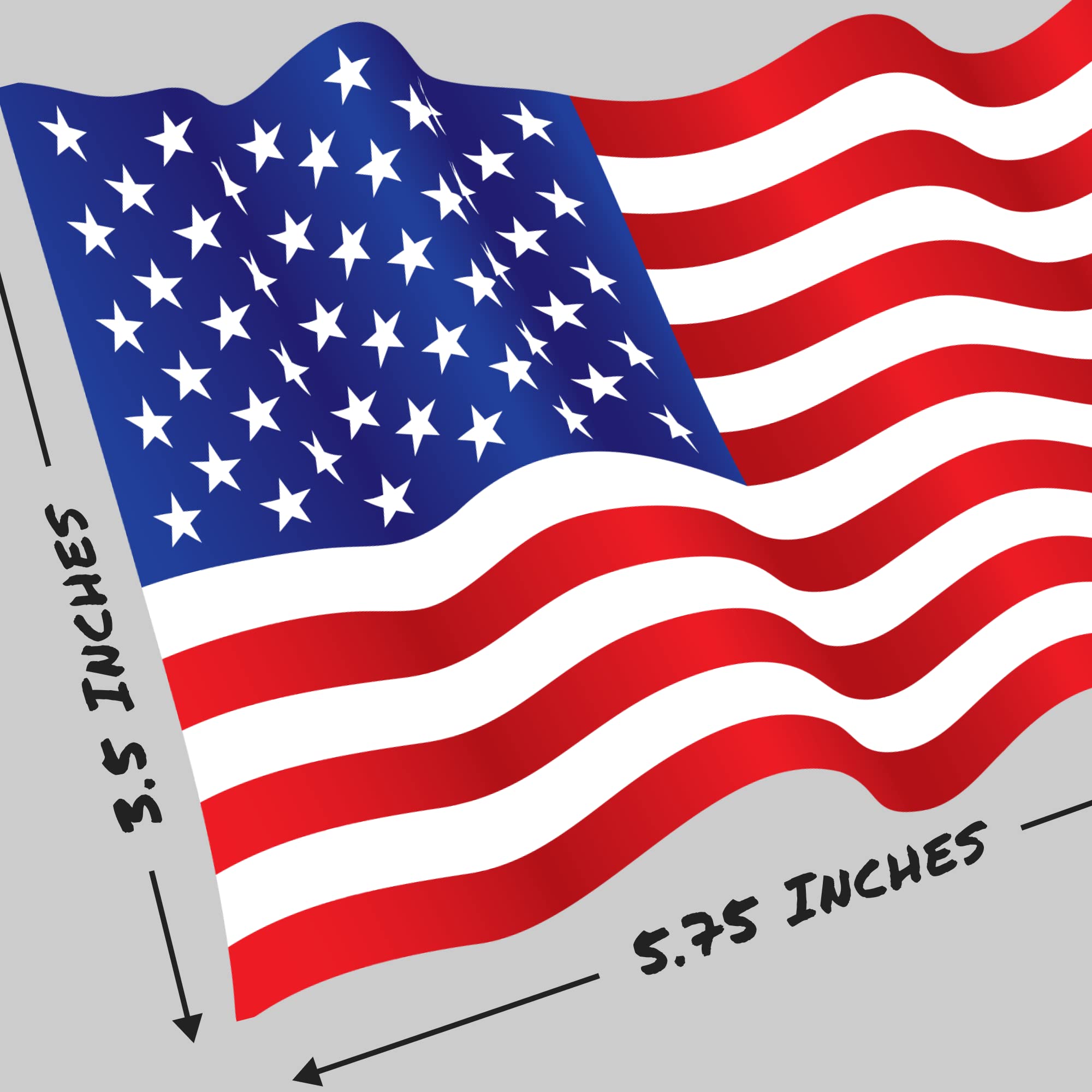 Snapklik.com : Stickios Wavy American Flag Decal 575x35 Inches - Made ...