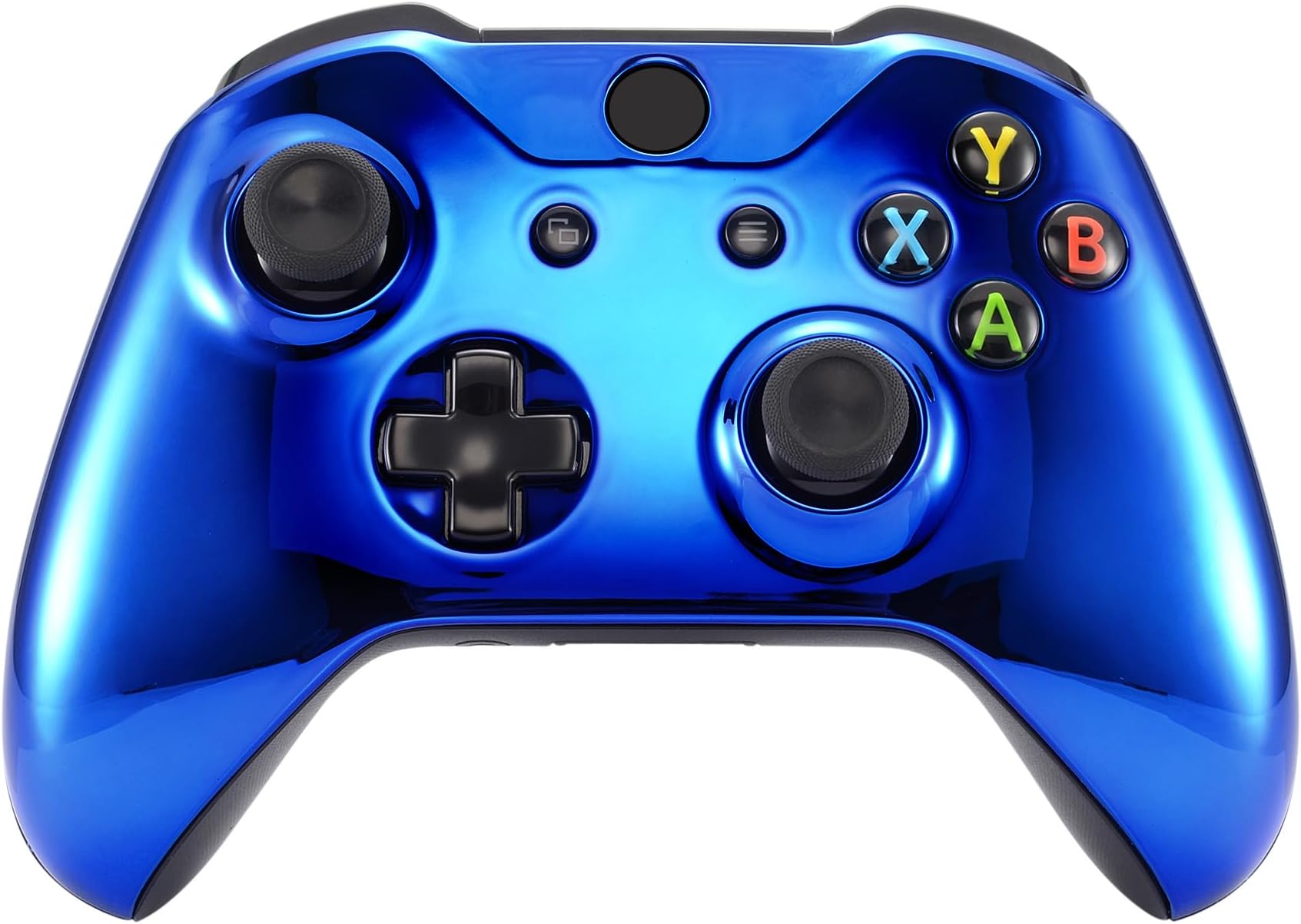 eXtremeRate Chrome Blue Edition Front Housing Shell Faceplate for Xbox ...