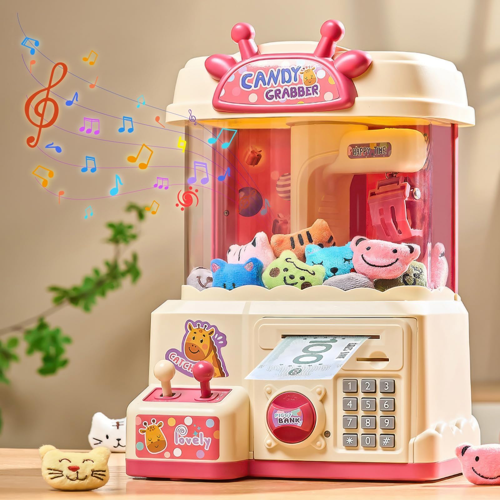 Amazon.com: Large Claw Machine for Kids, Claw Machine Toy with Piggy ...