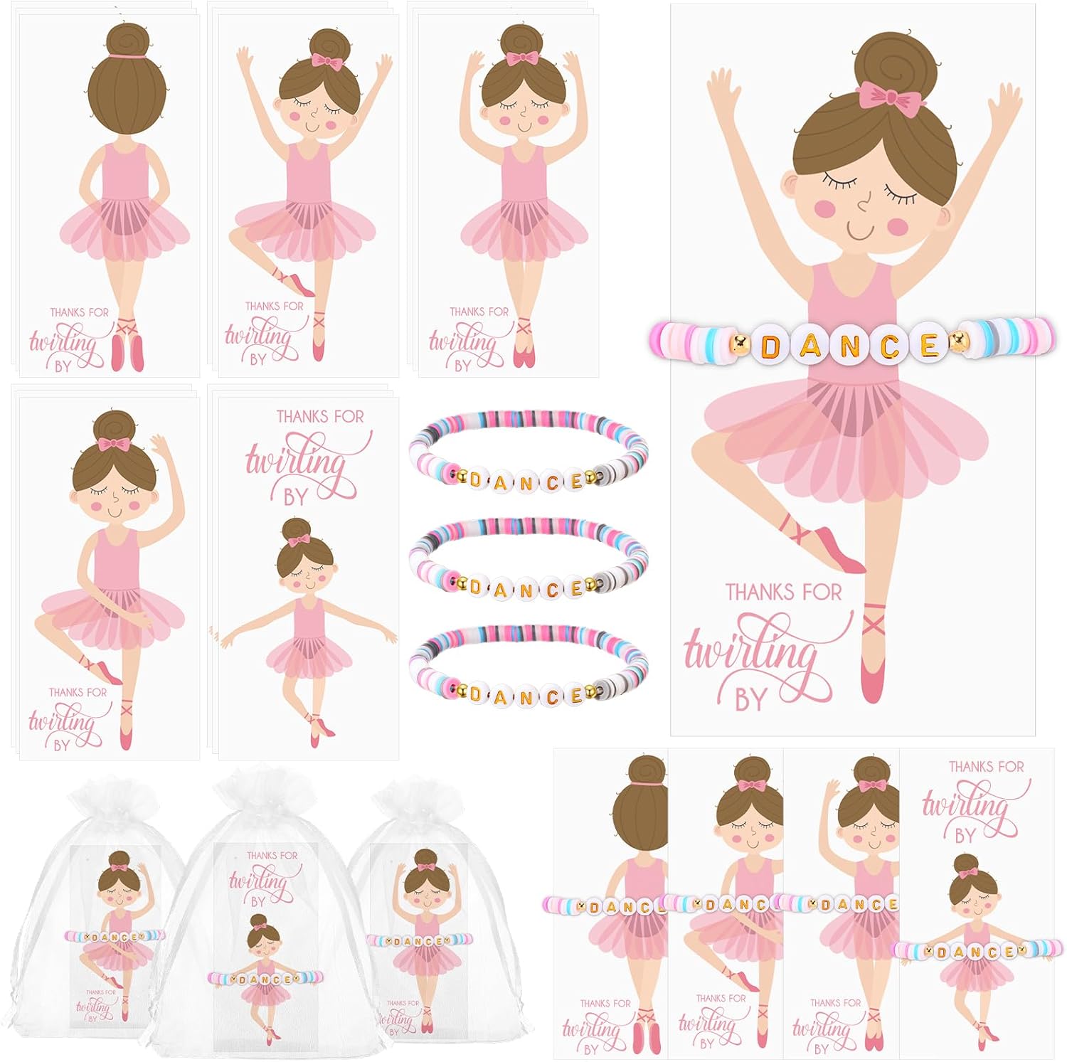 Amazon.com: Yinkin 18 Sets Ballet Party Favors for Girls Include ...